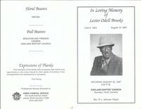 In Loving Memory of Lester Odell Brooks