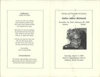 Service of Triumph and Victory for Esther Adline McIntosh