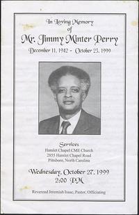 In Loving Memory of Mr. Jimmy Minter Perry