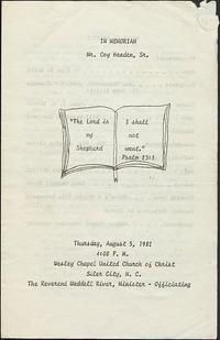 In Memoriam Mr. Coy Headen, Sr.