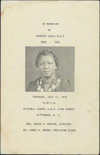 In Memoriam of Frances Leola Ellis