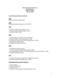 Board Meeting Historian Report [May 24, 2016]