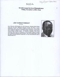 Funeral Programs: Norman, Norris, Norwood, Nunn