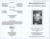 Funeral Programs: Mitchell, Moffitt, Mock, Moize