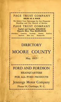 Directory of Moore County : Carthage, Pinehurst, Hemp, Southern Pines ...