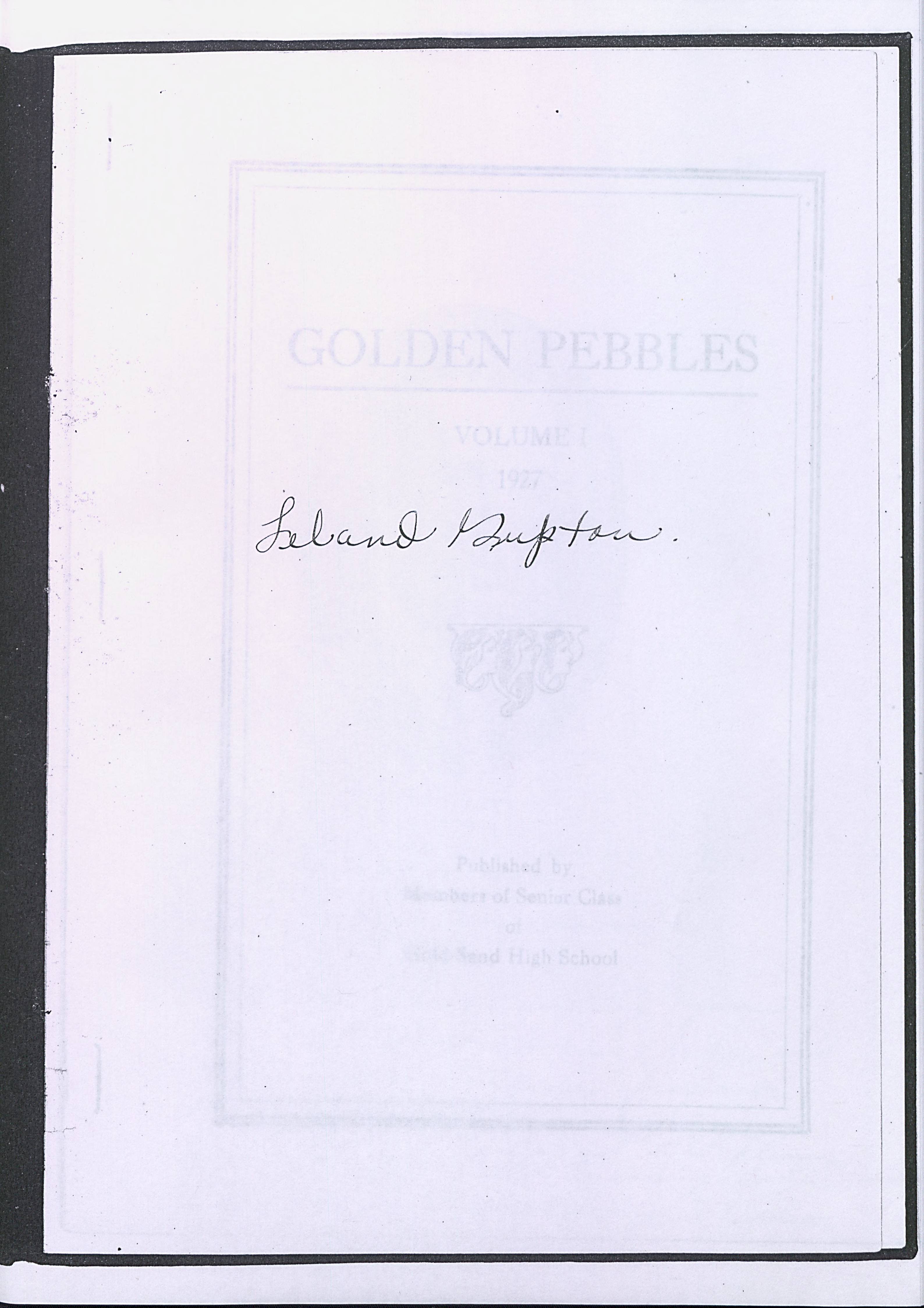 Golden Pebbles [1927]