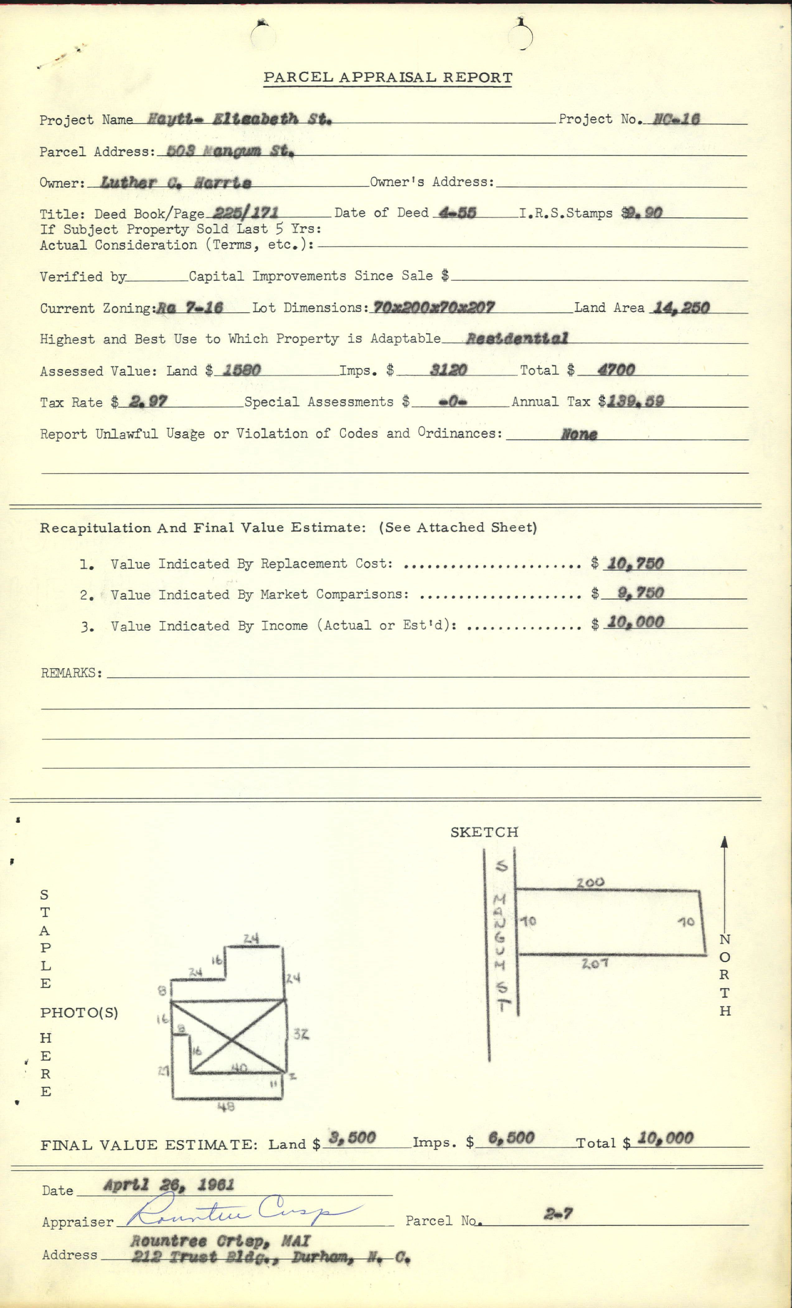 503 South Mangum Street, Durham, N.C.