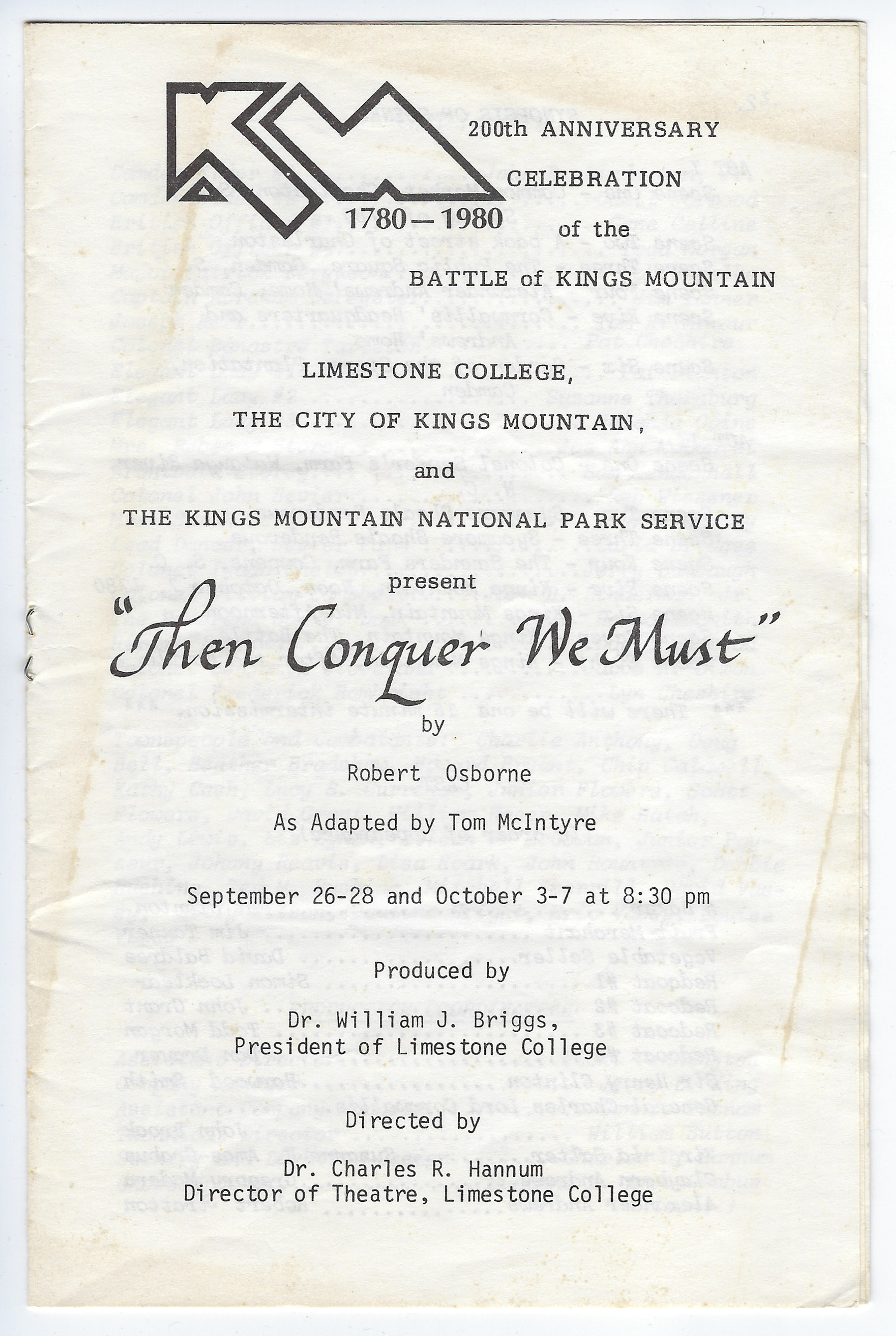 "Then Conquer We Must" The 200th Anniversary Celebration of the Battle ...