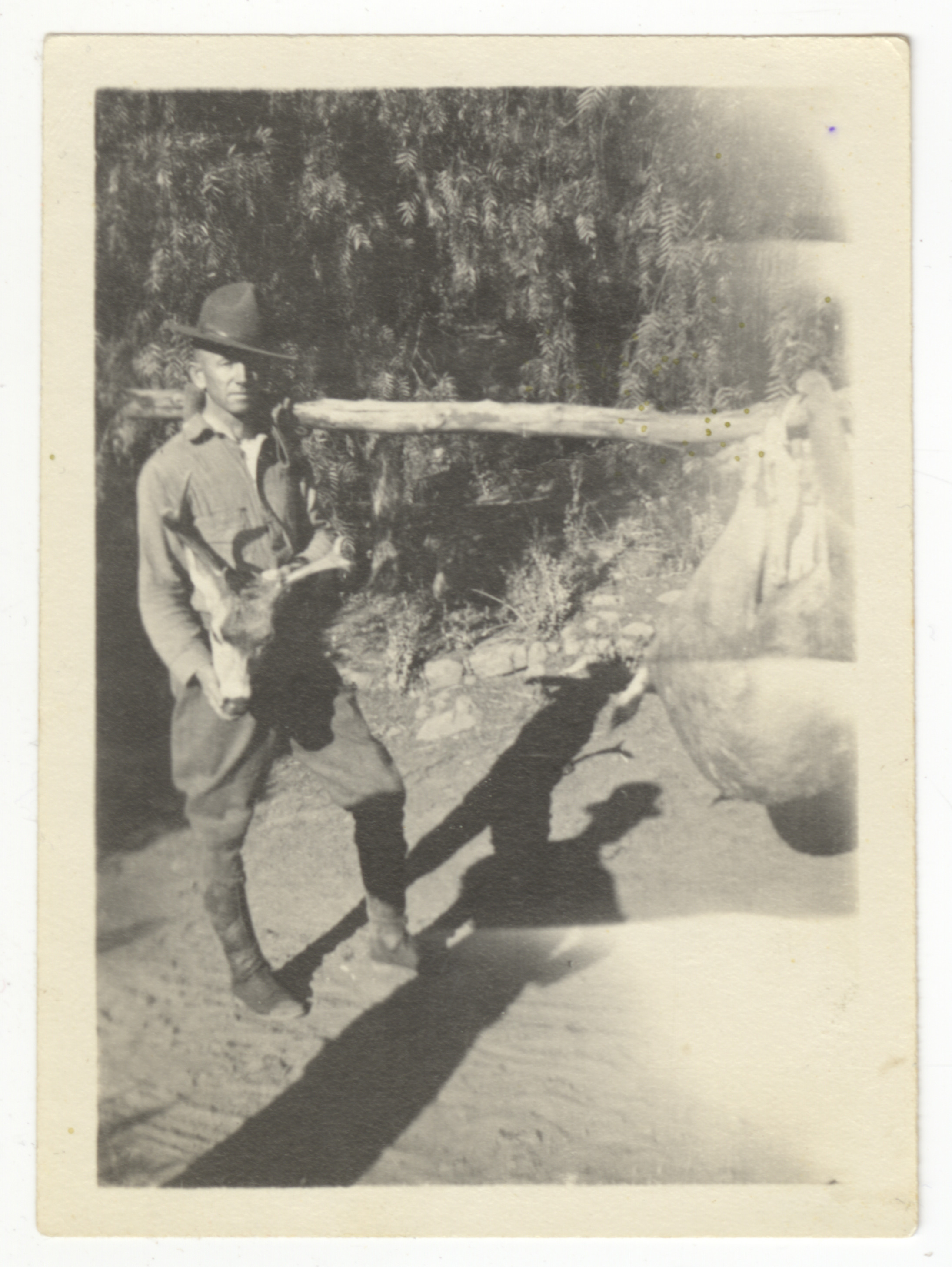Sgt. Robert Surber with Deer Head in Hand