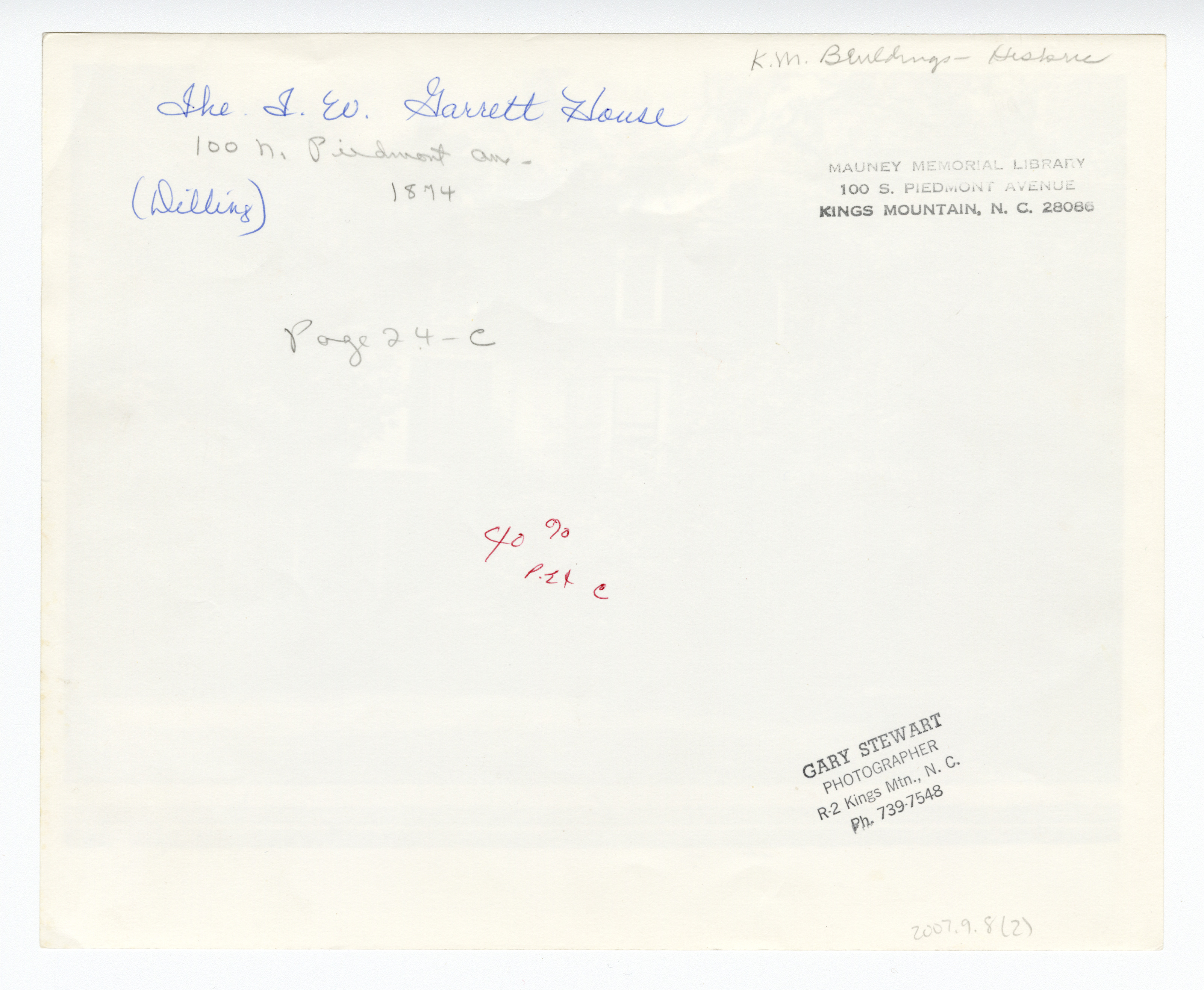 J.W. Garrett House (Dilling)