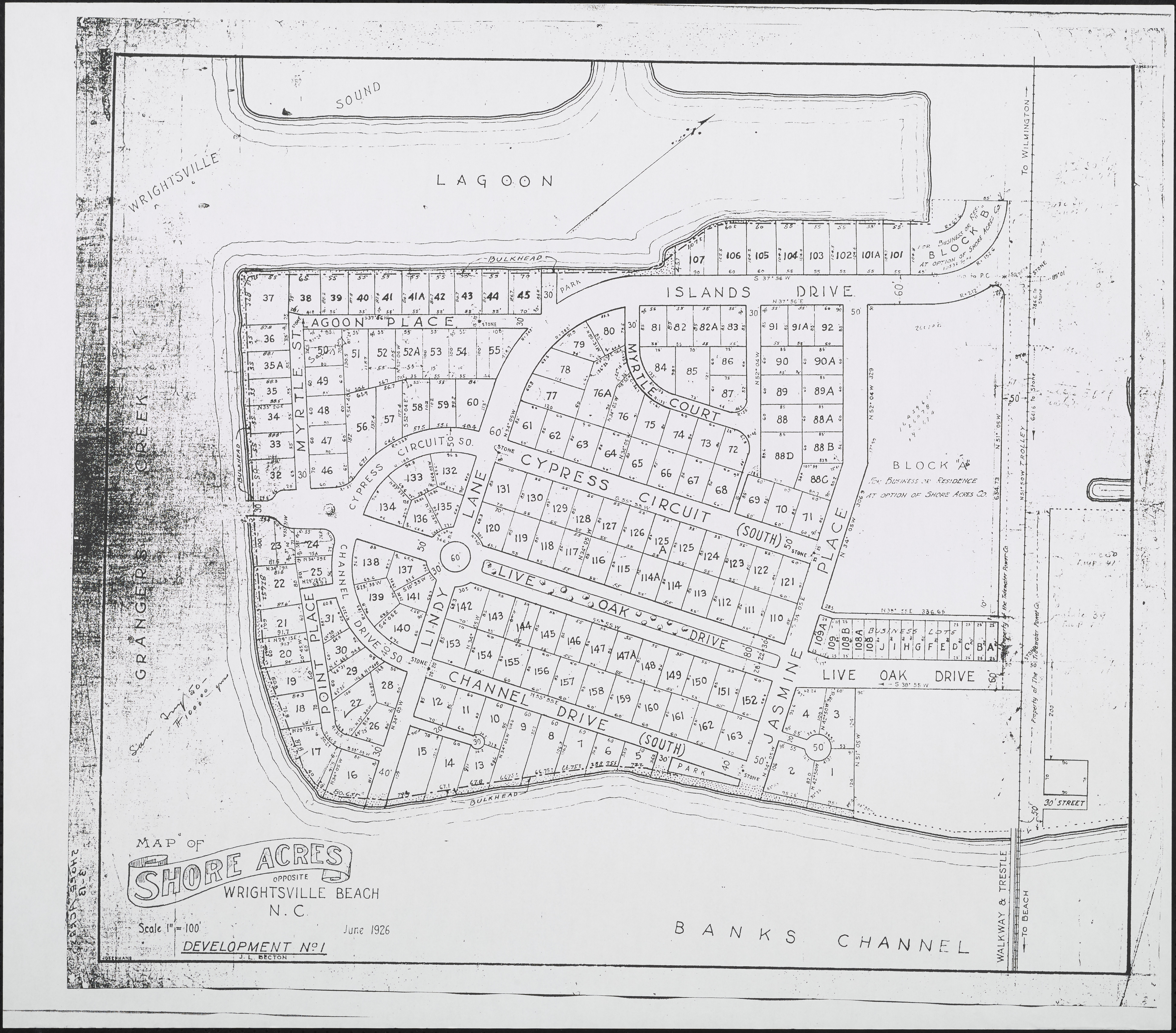 South Shore Acres Lot Map