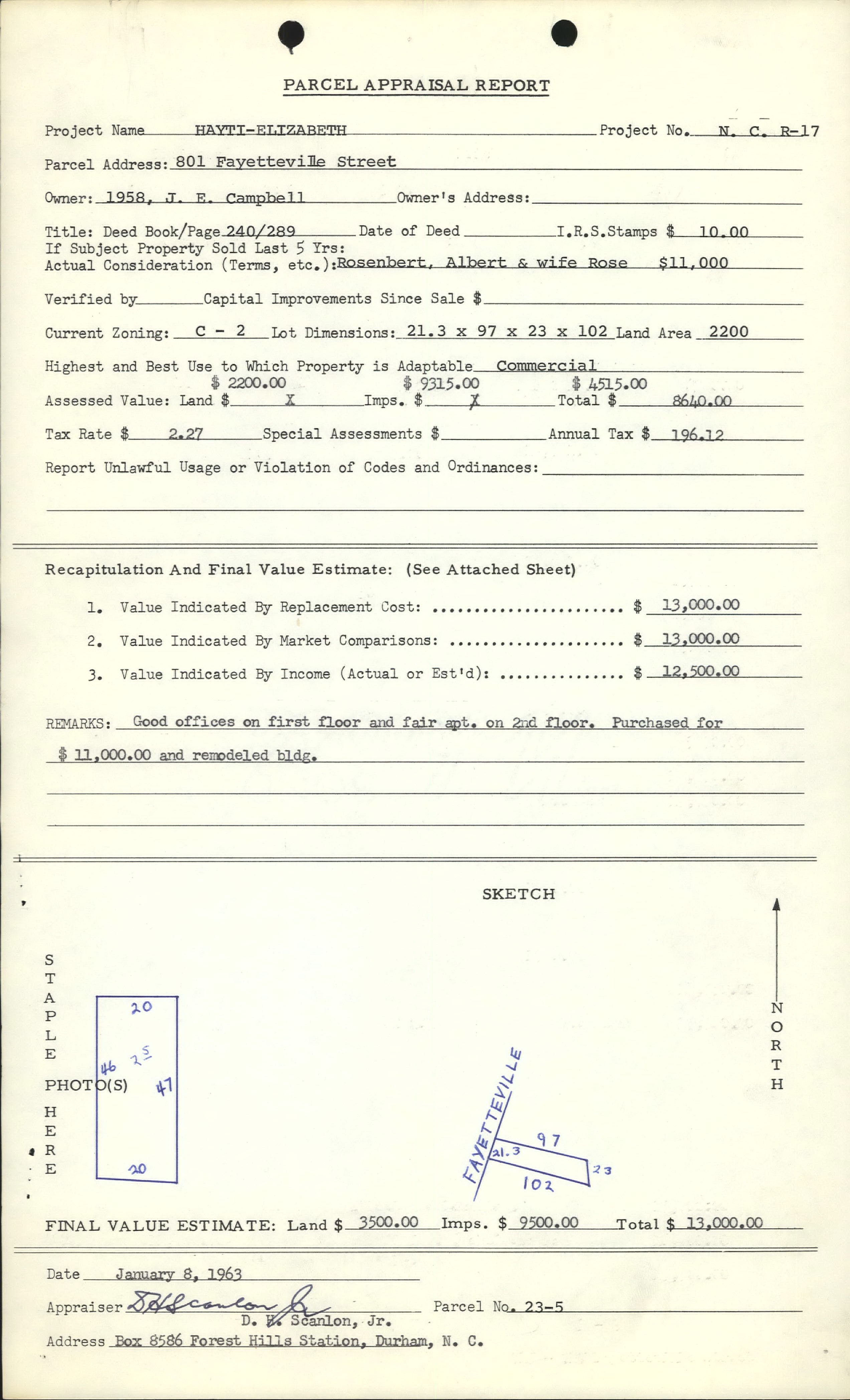 801 Fayetteville Street, Durham, N.C.