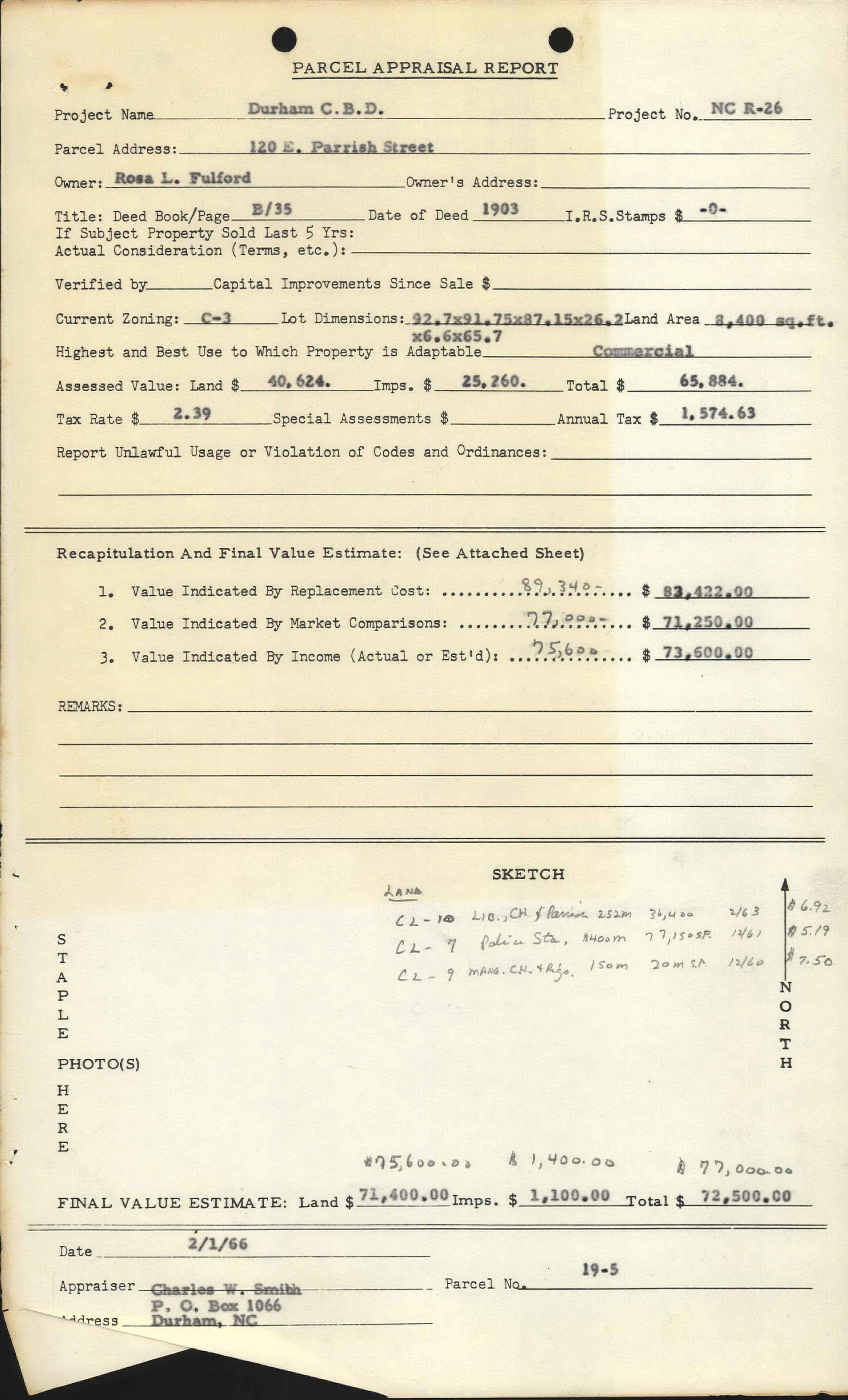 120 East Parrish Street, Durham, N.C.