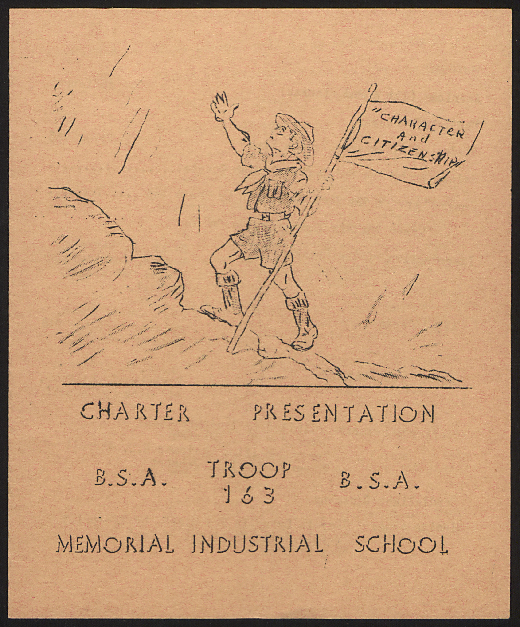 Charter Presentation BSA Troop 163, Memorial Industrial School