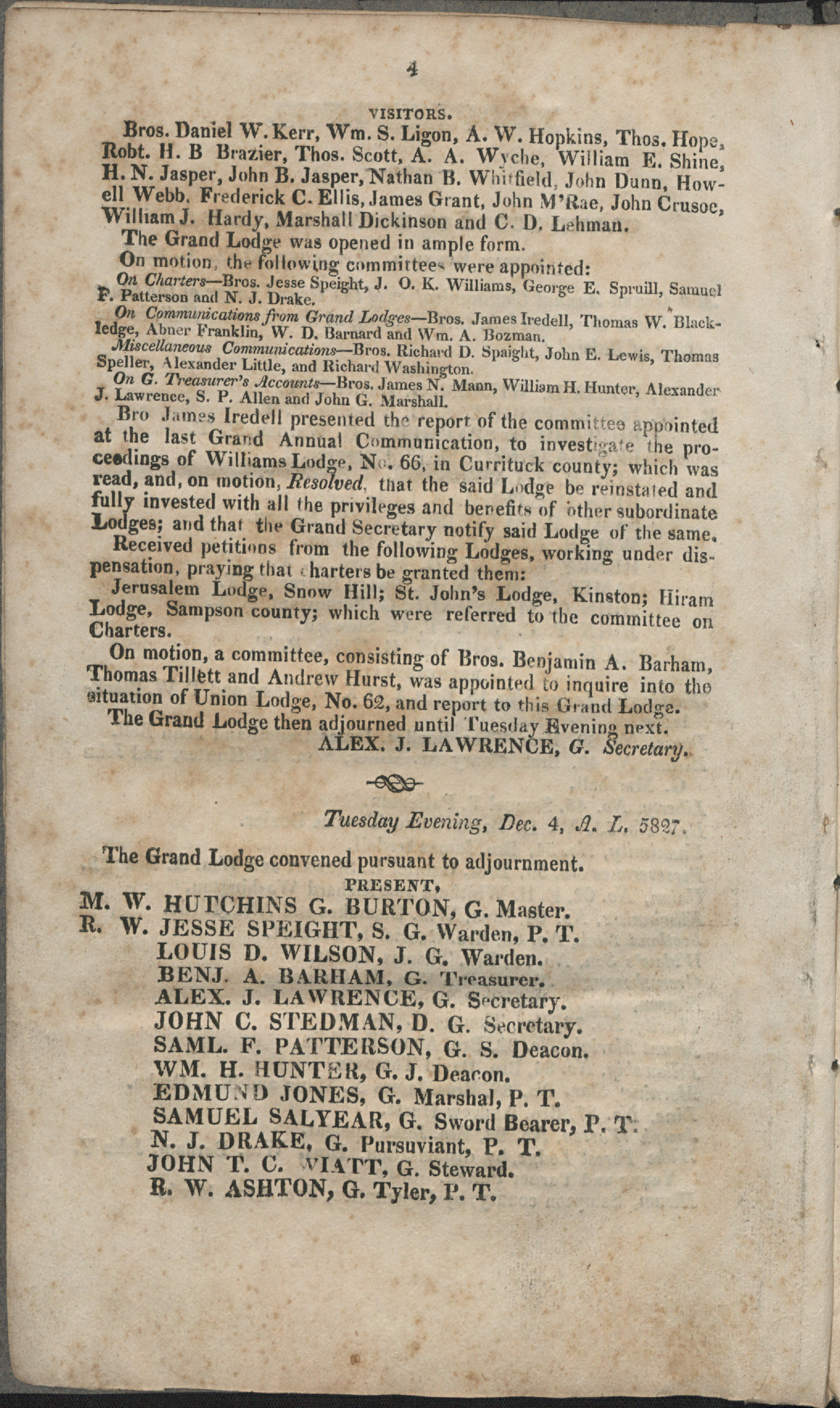 Proceedings of the Grand Lodge of Ancient York Masons of North Carolina ...