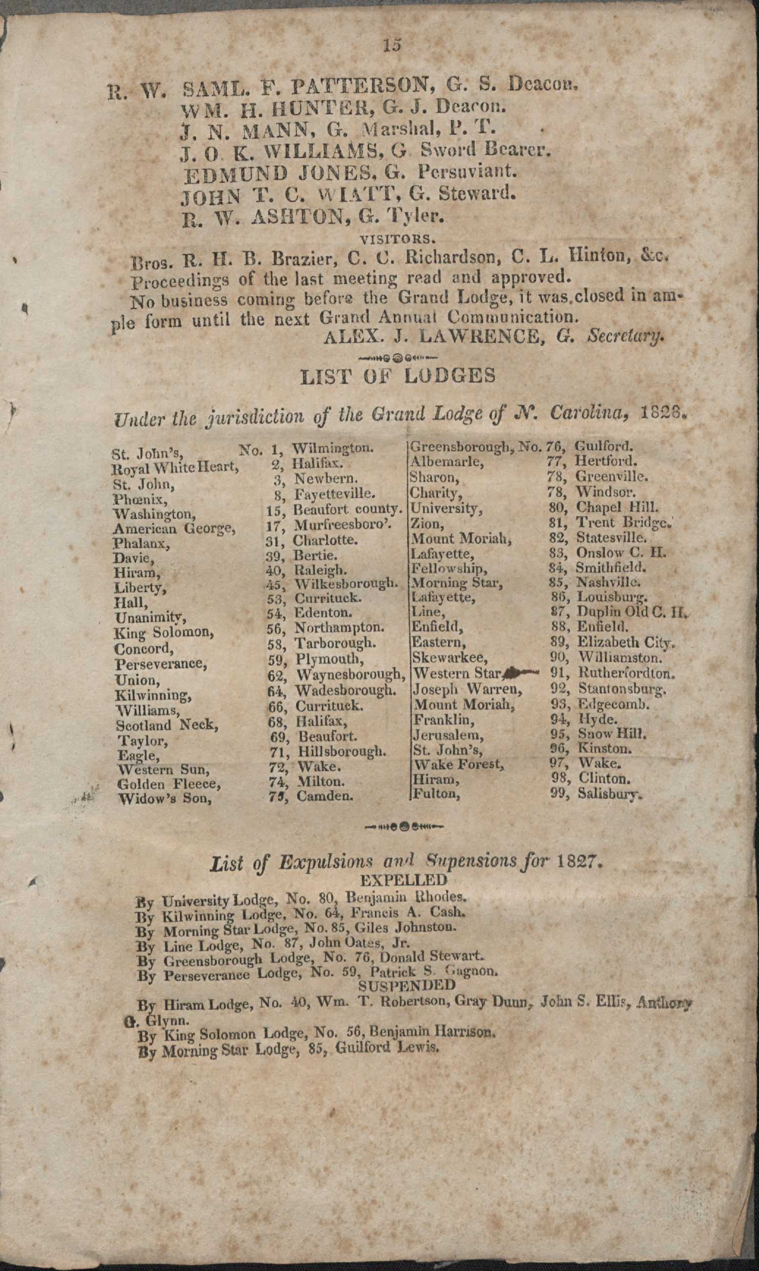 Proceedings of the Grand Lodge of Ancient York Masons of North Carolina ...