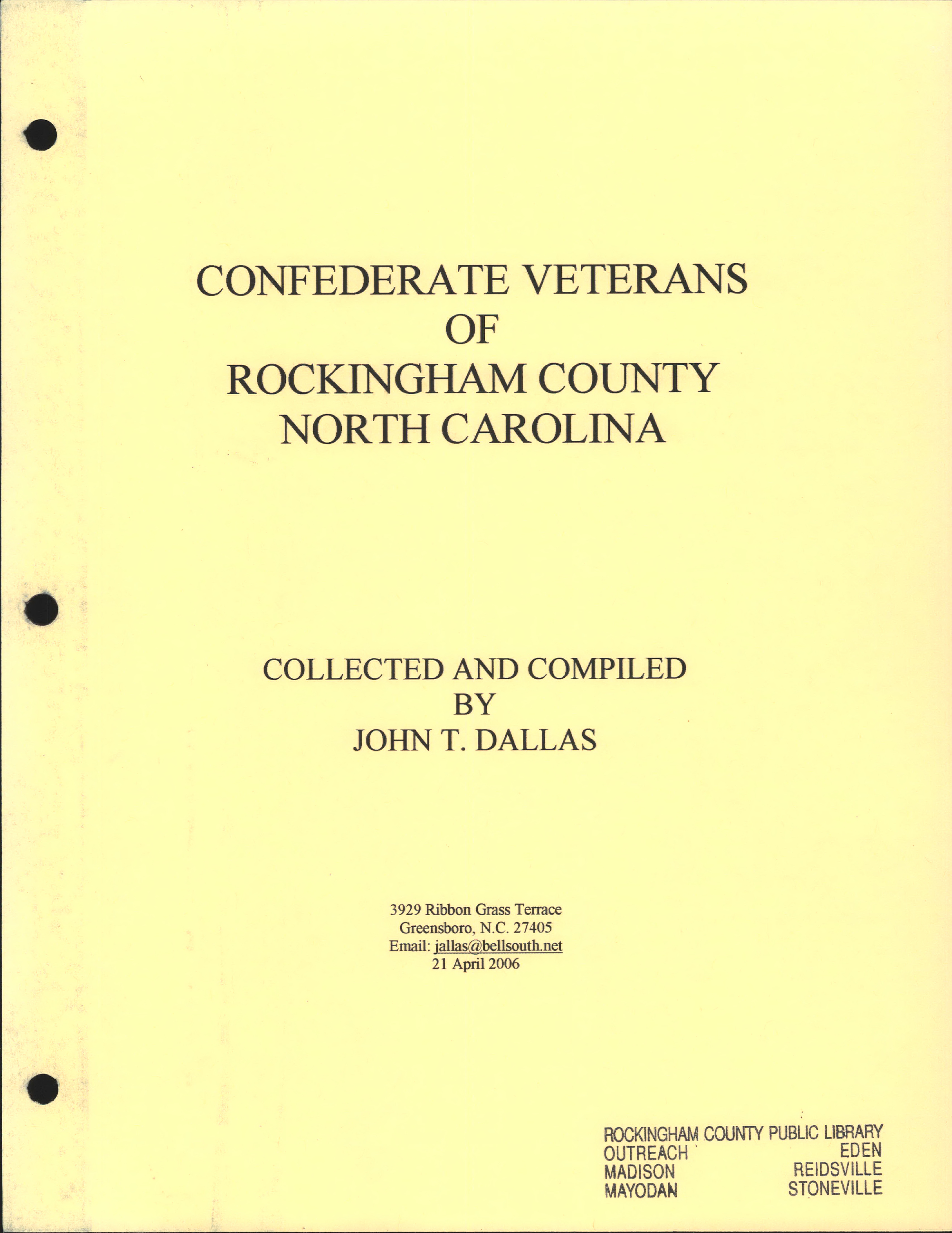 Confederate Veterans of Rockingham County