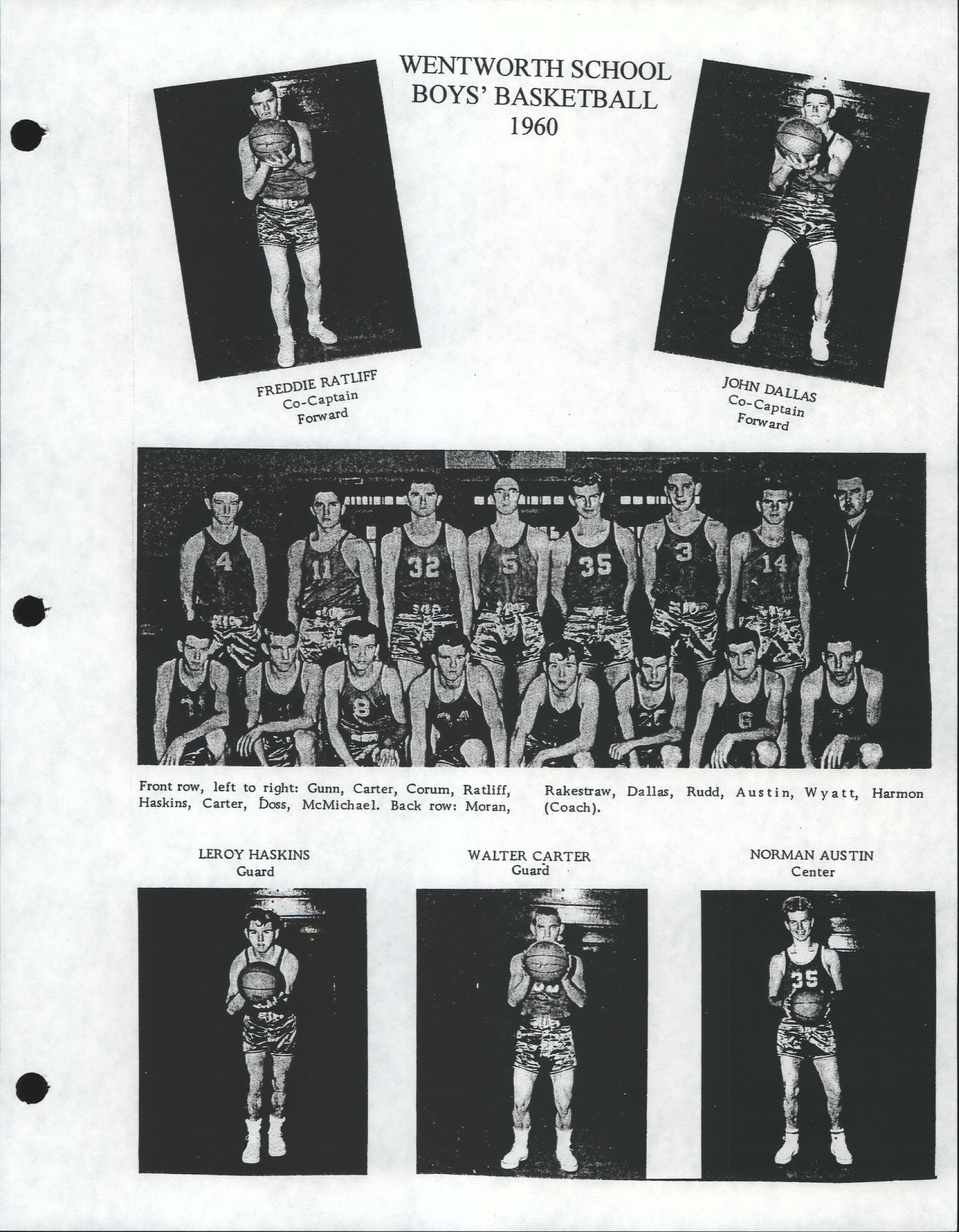 Wentworth High School, 1923-1961, Volume I