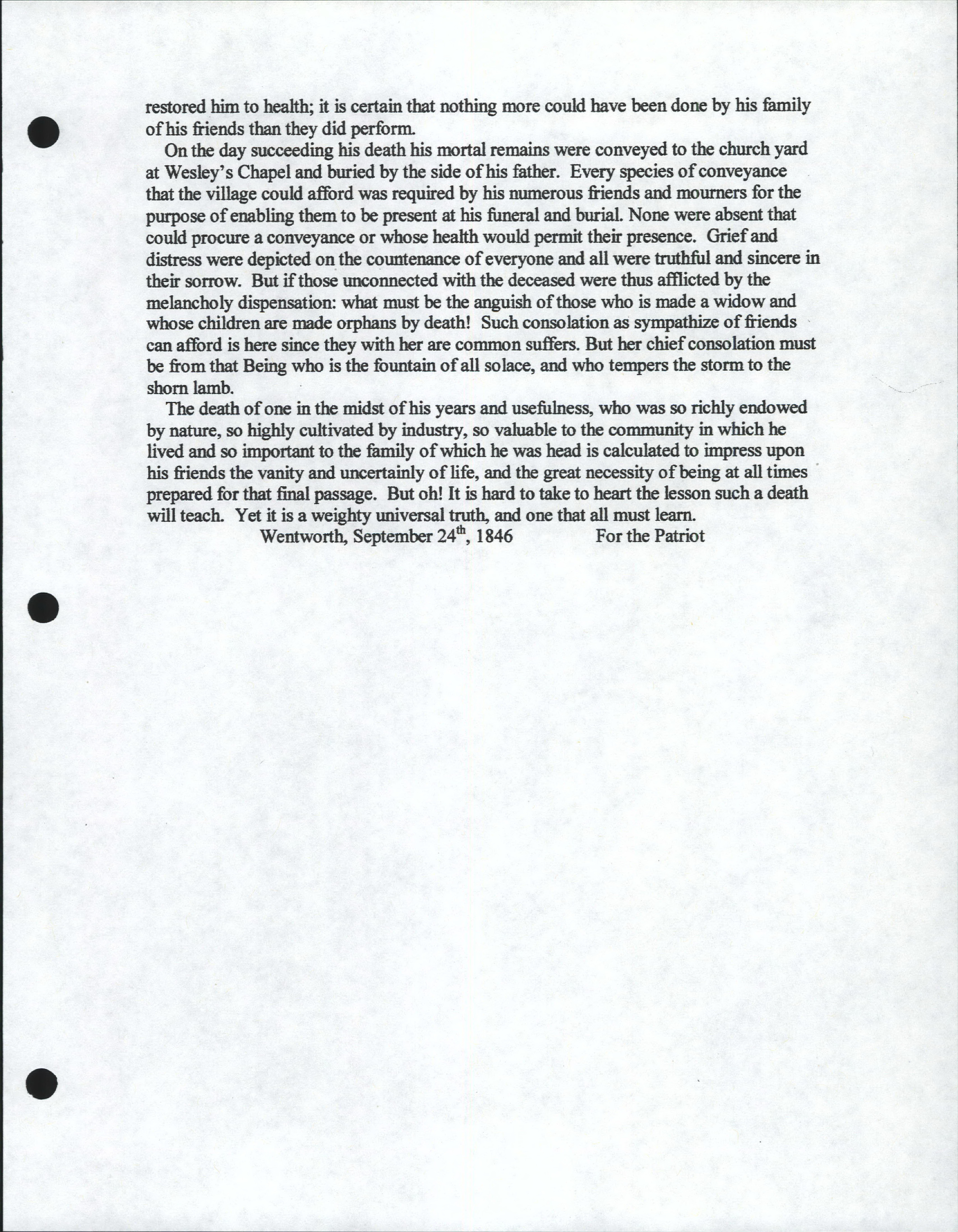 James Oscar Thomas Papers From the Files of J. Kenneth Thomas