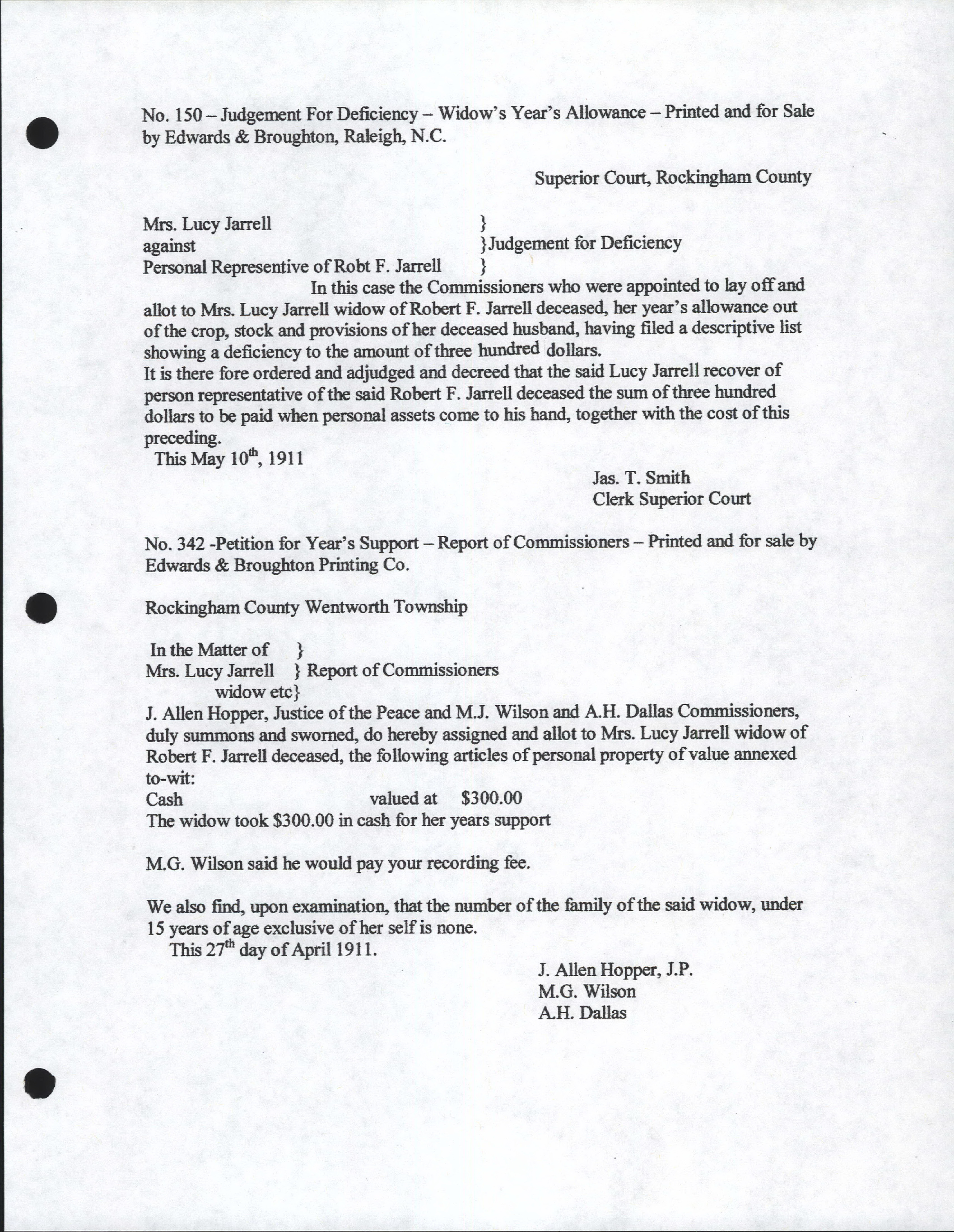 James Oscar Thomas Papers From the Files of J. Kenneth Thomas