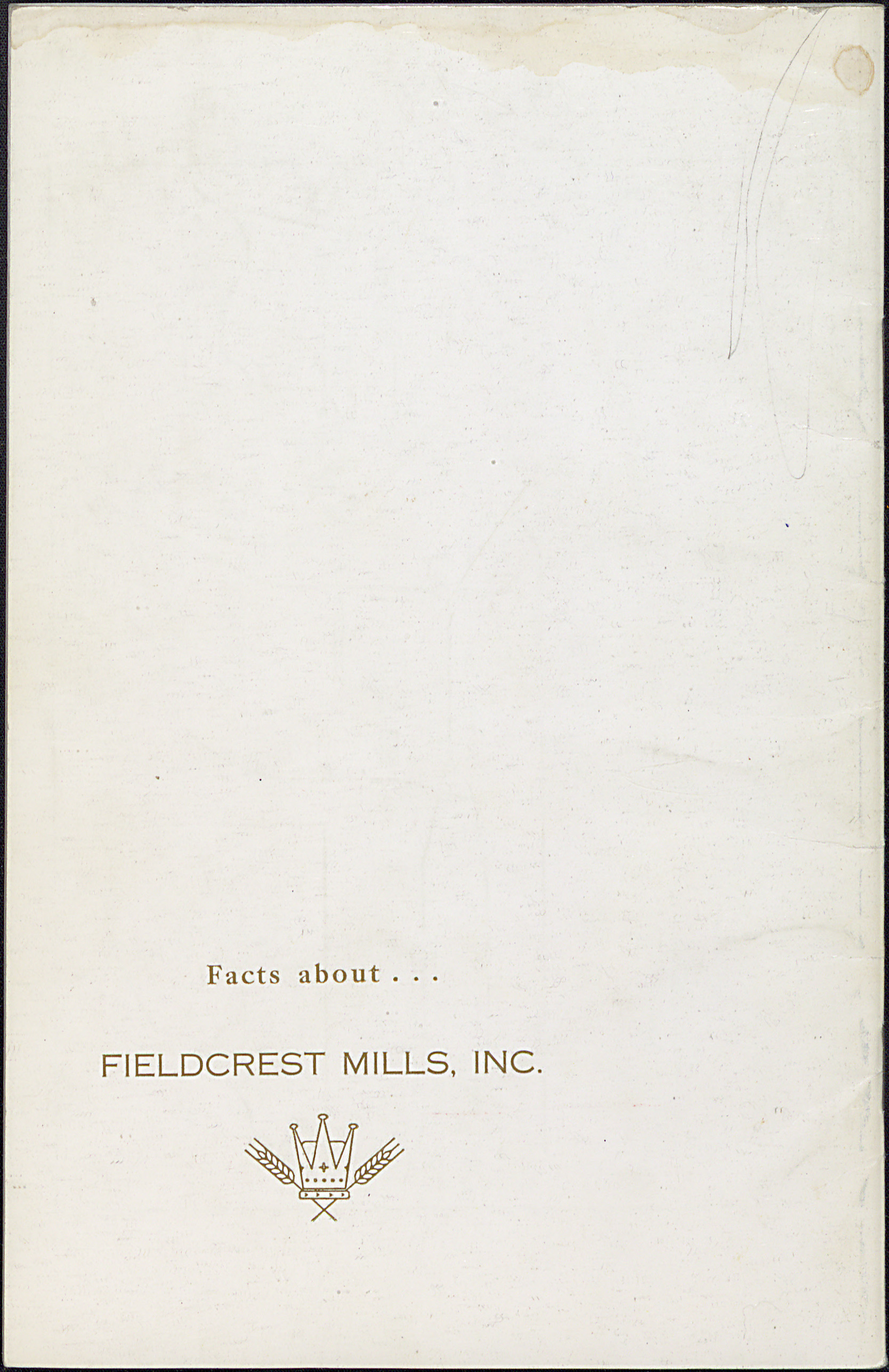 Facts About...Fieldcrest Mills