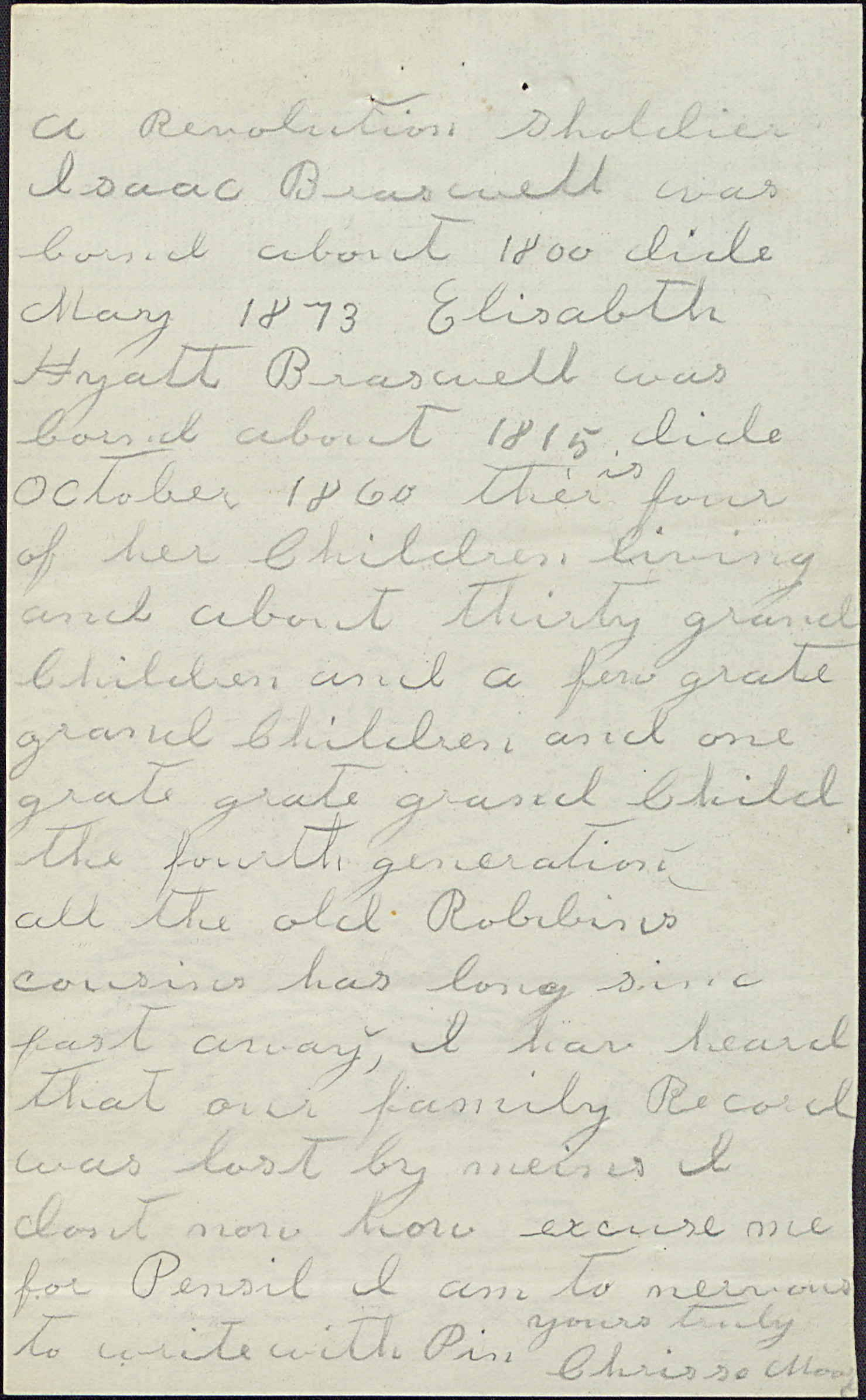 Robbins Family Research Notes, from the Genealogy Files of the Sybil ...