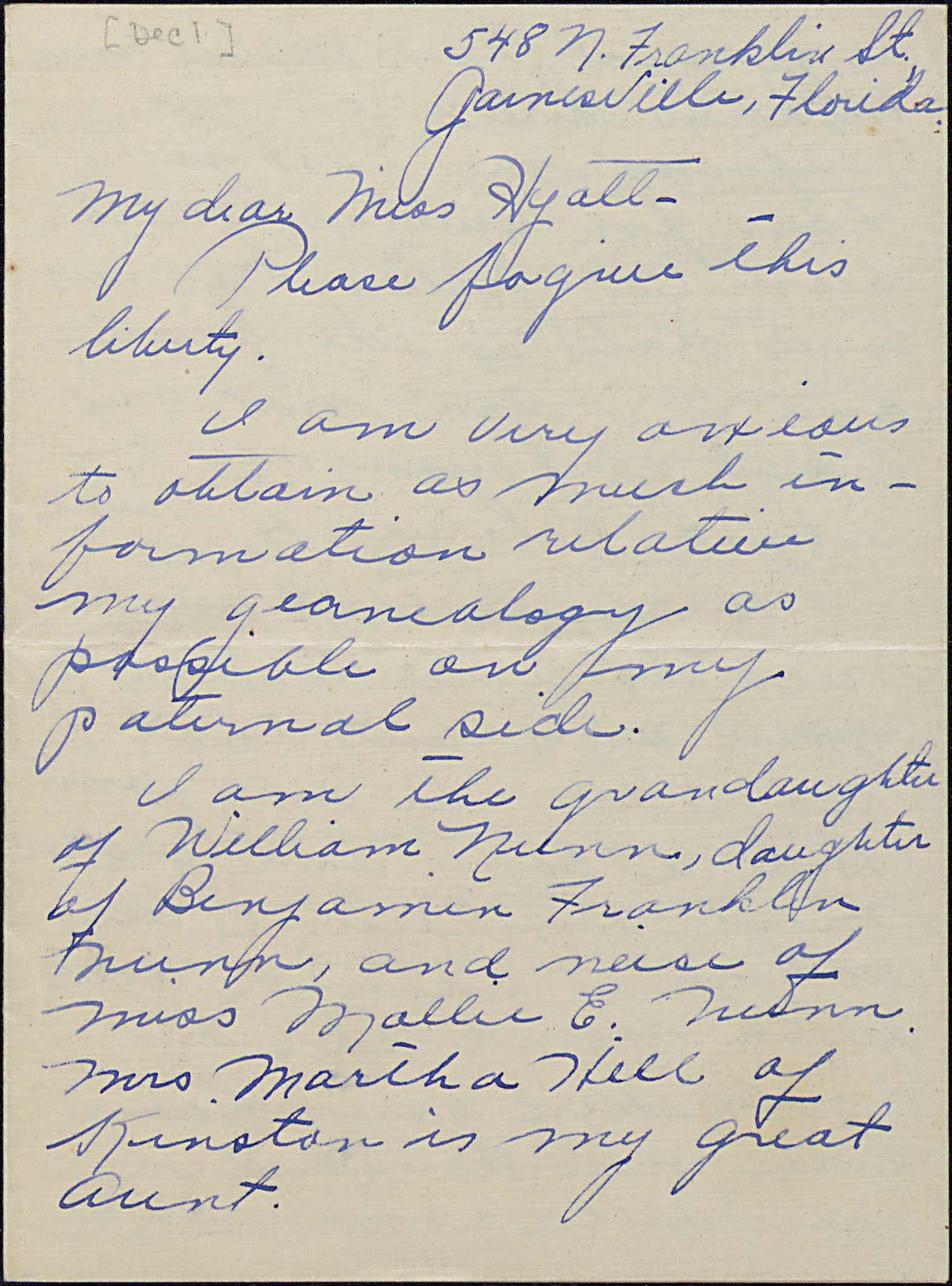 Nunn Family Research Notes, from the Genealogy Files of the Sybil Hyatt ...