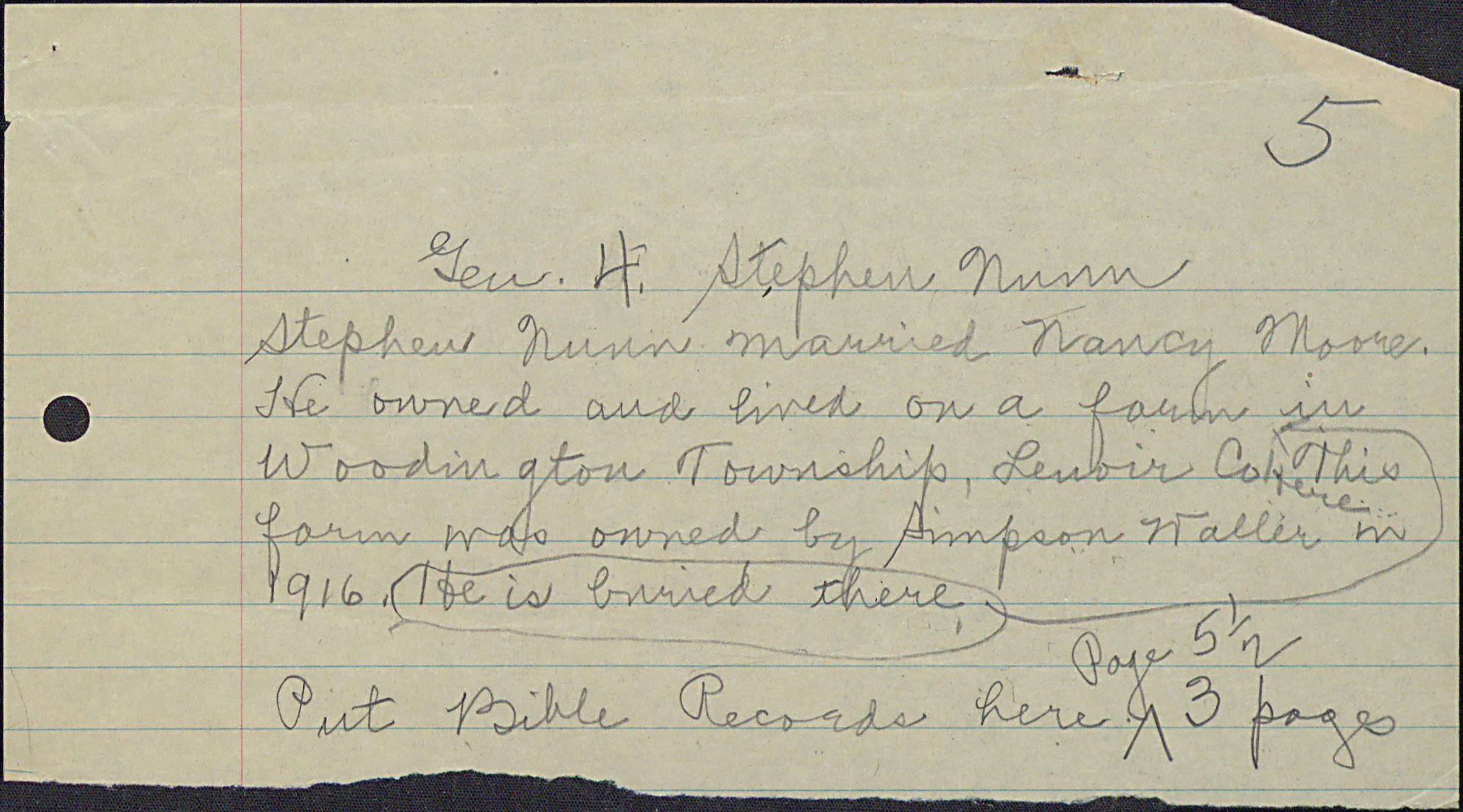 Nunn Family Research Notes, from the Genealogy Files of the Sybil Hyatt ...