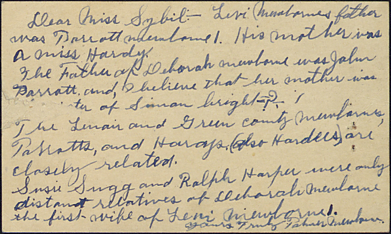 Parrott Family Research Notes, from the Genealogy Files of the Sybil ...