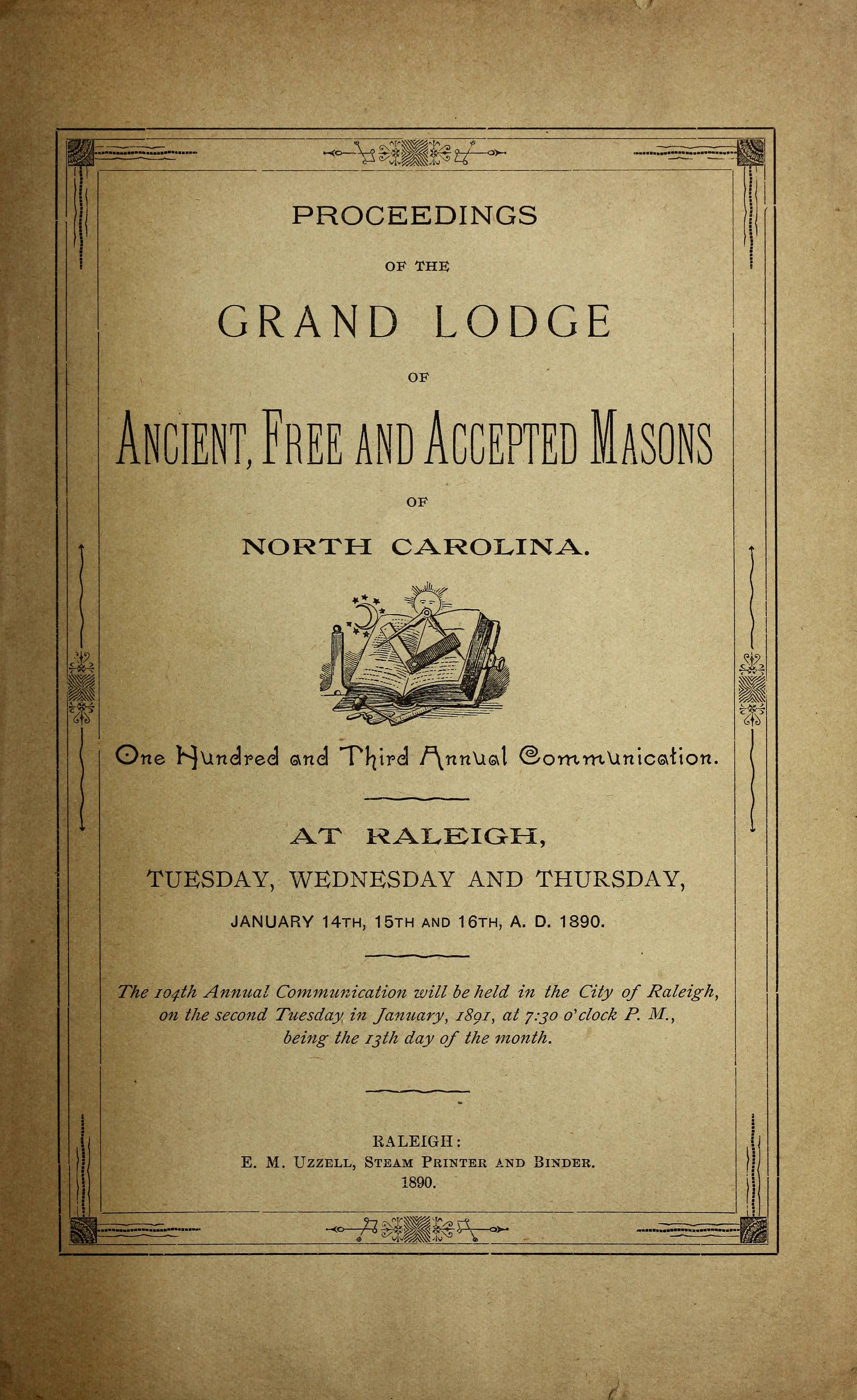 Proceedings of the Grand Lodge of Ancient, Free and Accepted Masons of ...