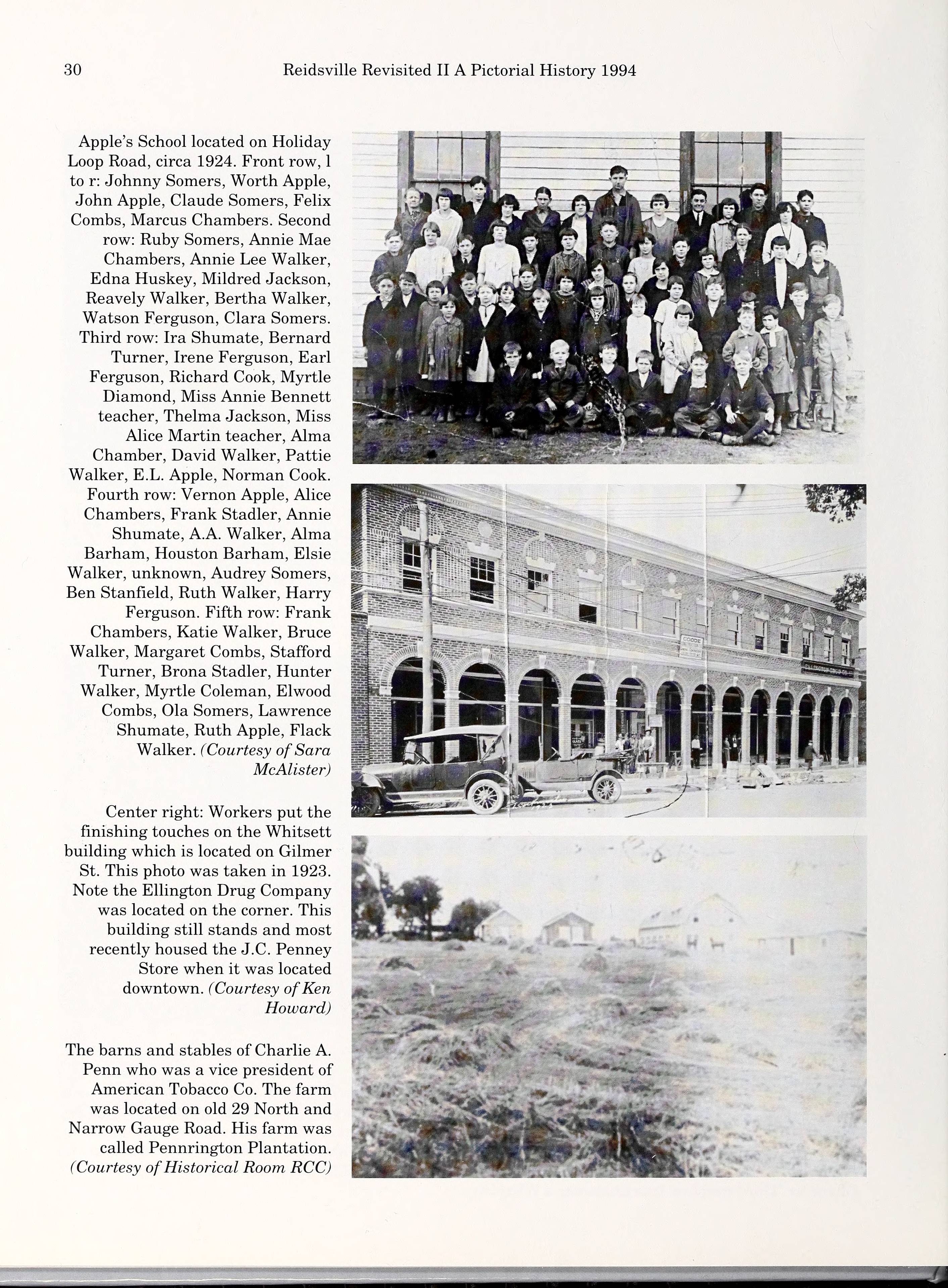 Reidsville Revisited II: A Pictorial History 1994