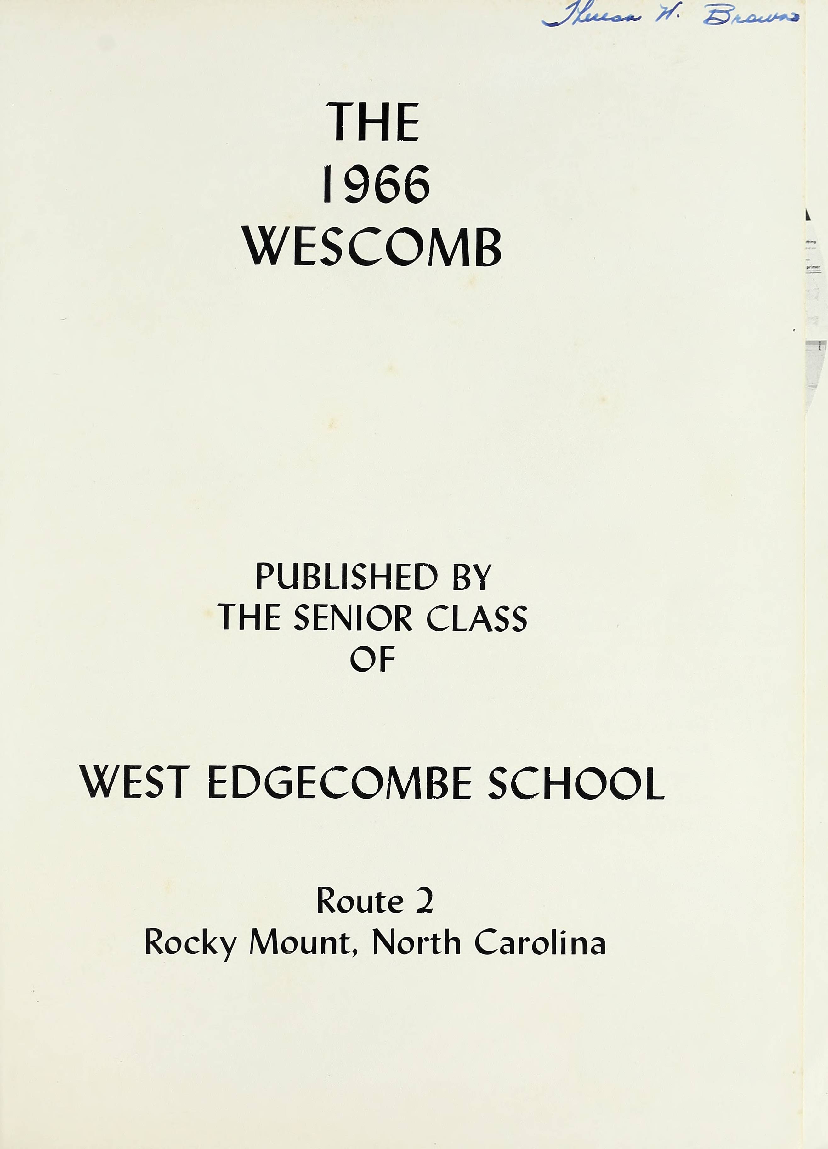 Wescomb [1966]