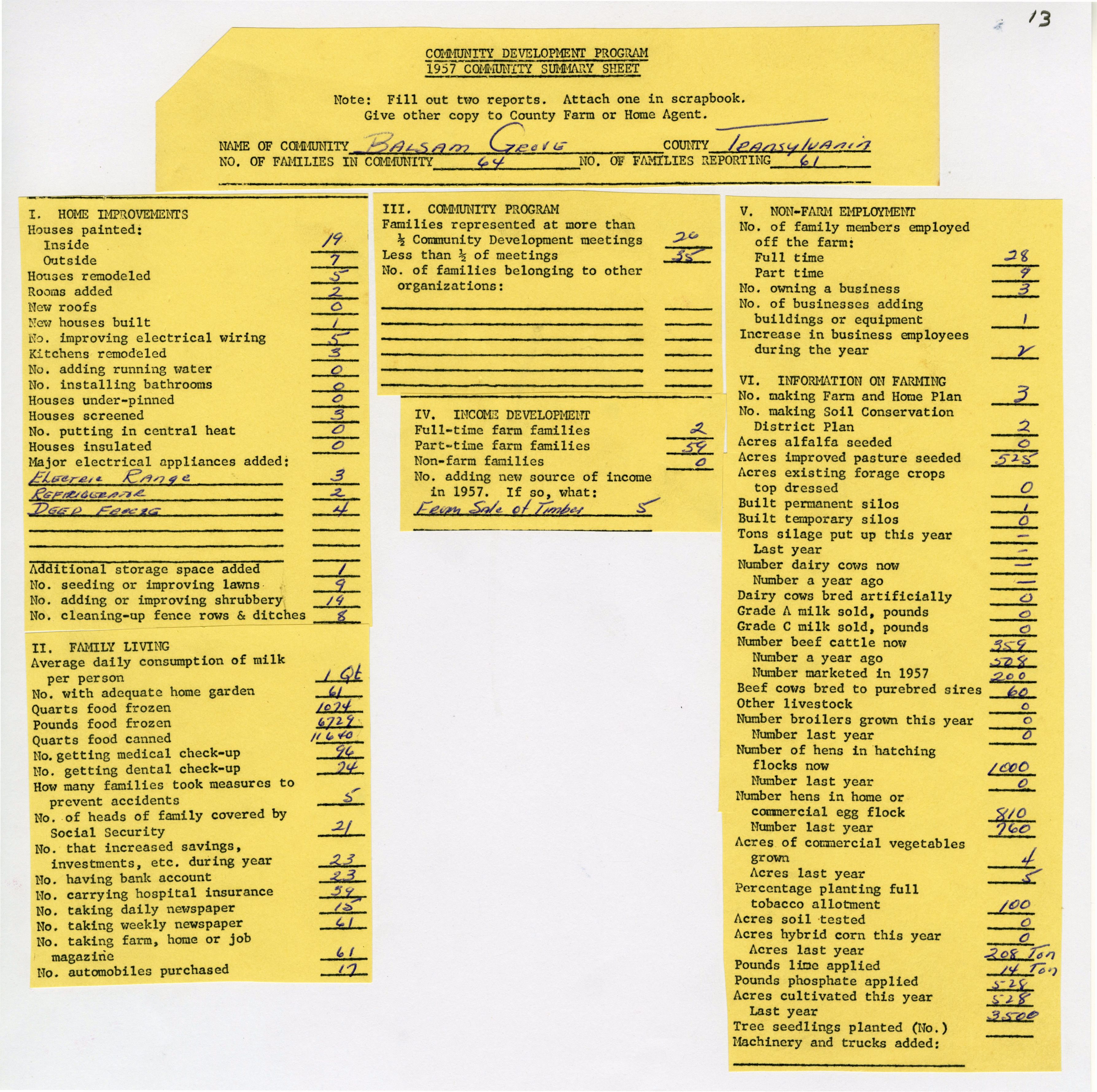 Balsam Grove Community Scrapbook [1954-1962]