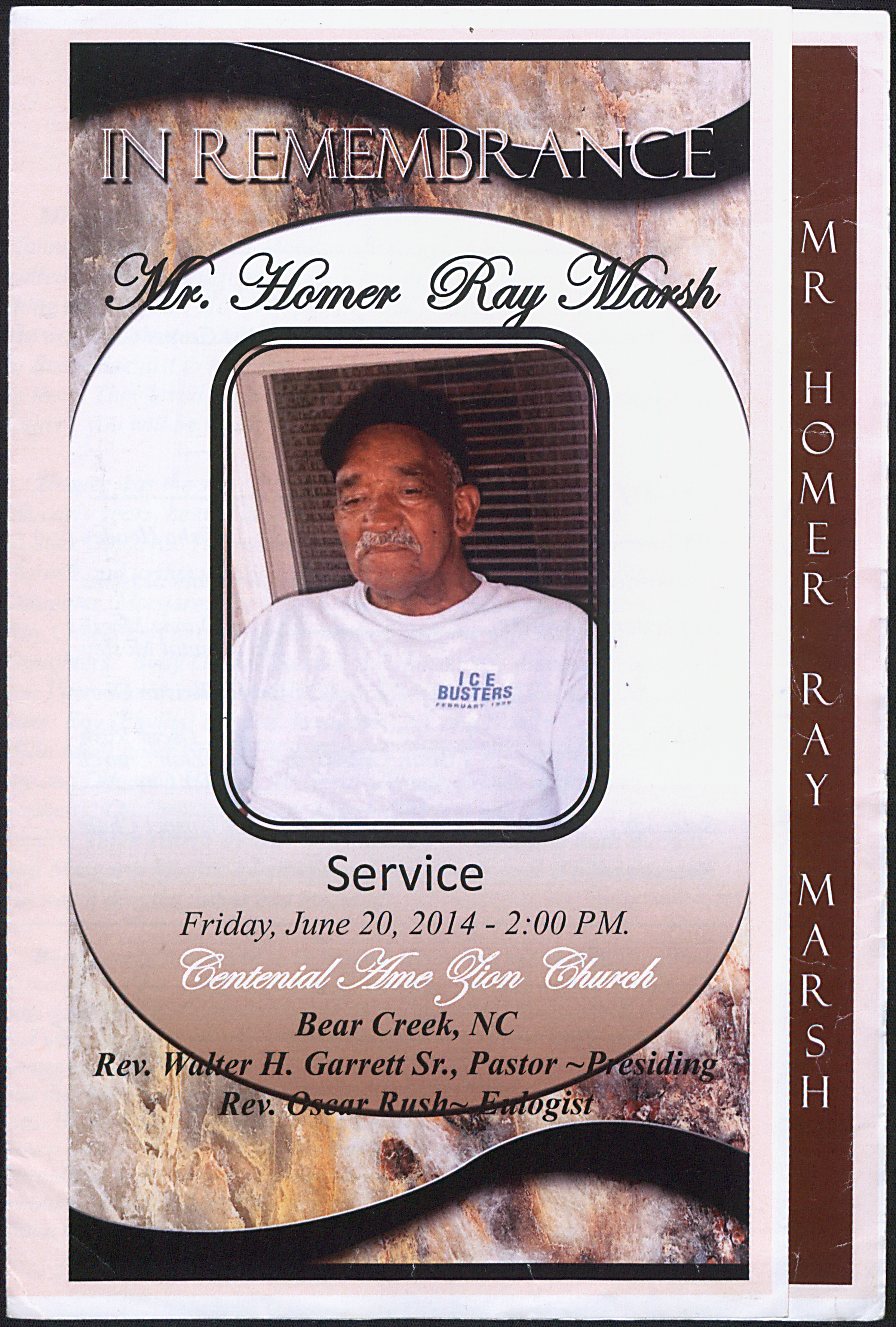 In Remembrance, Mr. Homer Ray Marsh