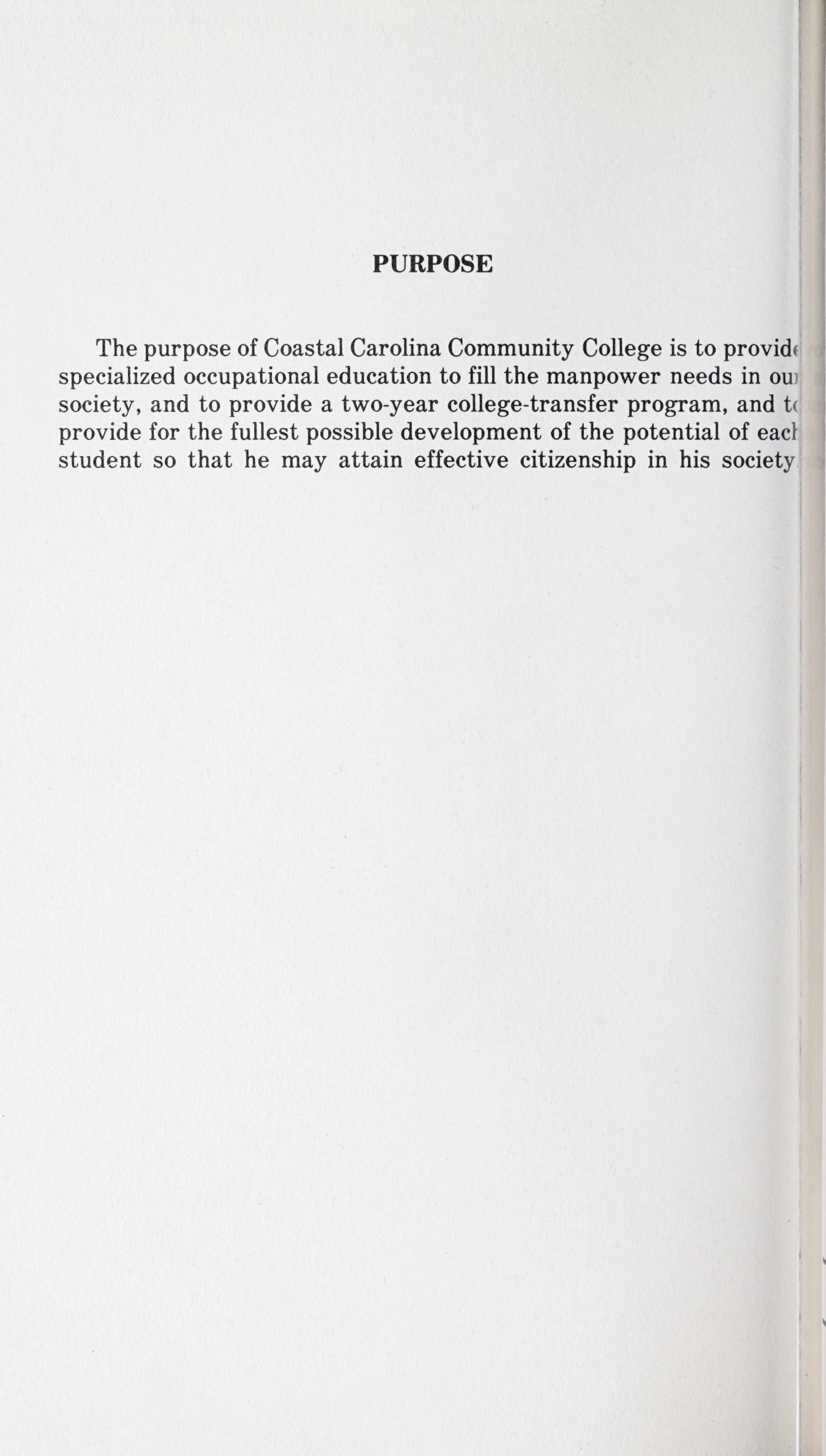 Coastal Carolina Community College Catalog [1974-1975]