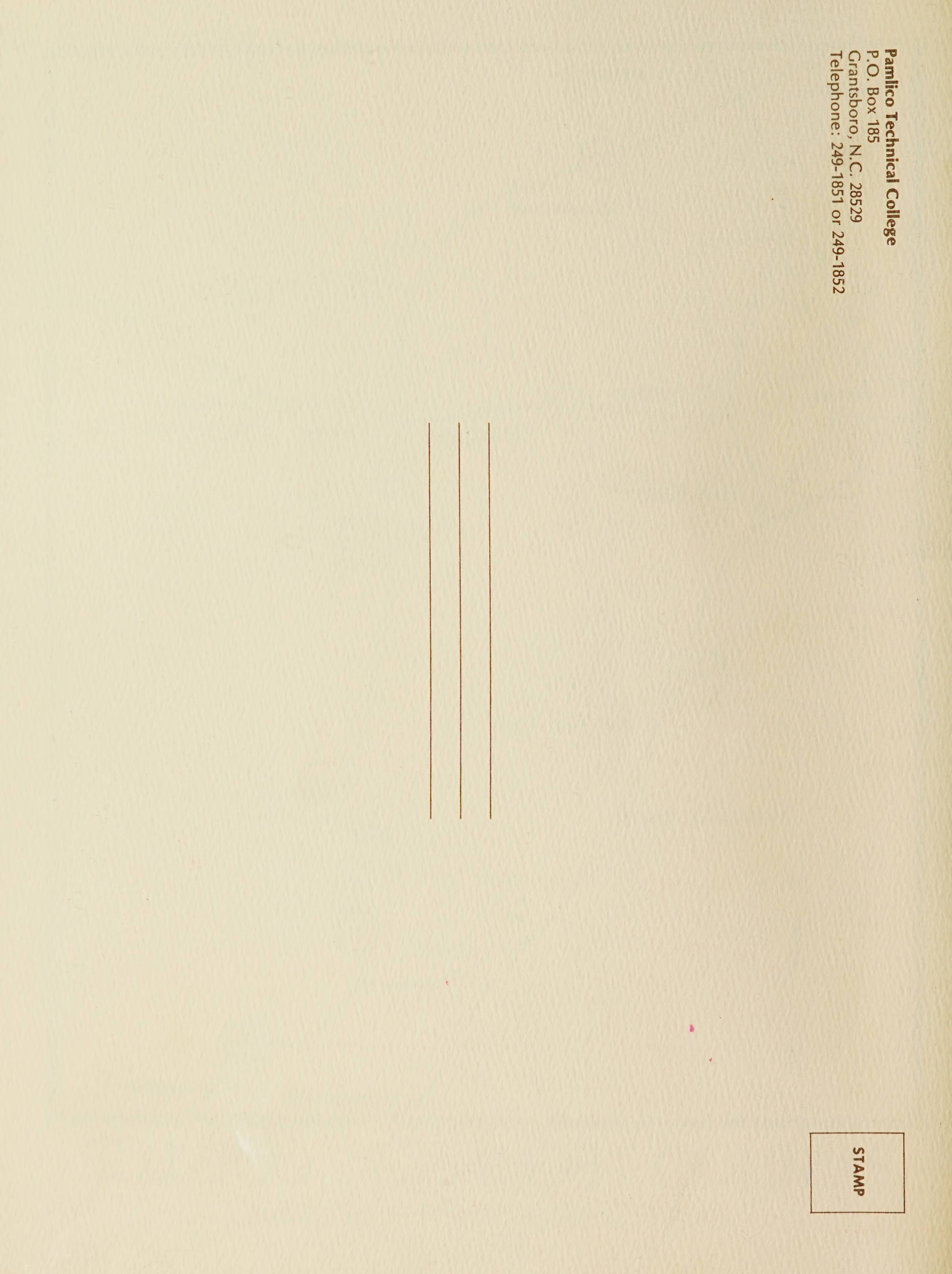 Pamlico Technical College General Catalog [1985-1986, 1986-1987]