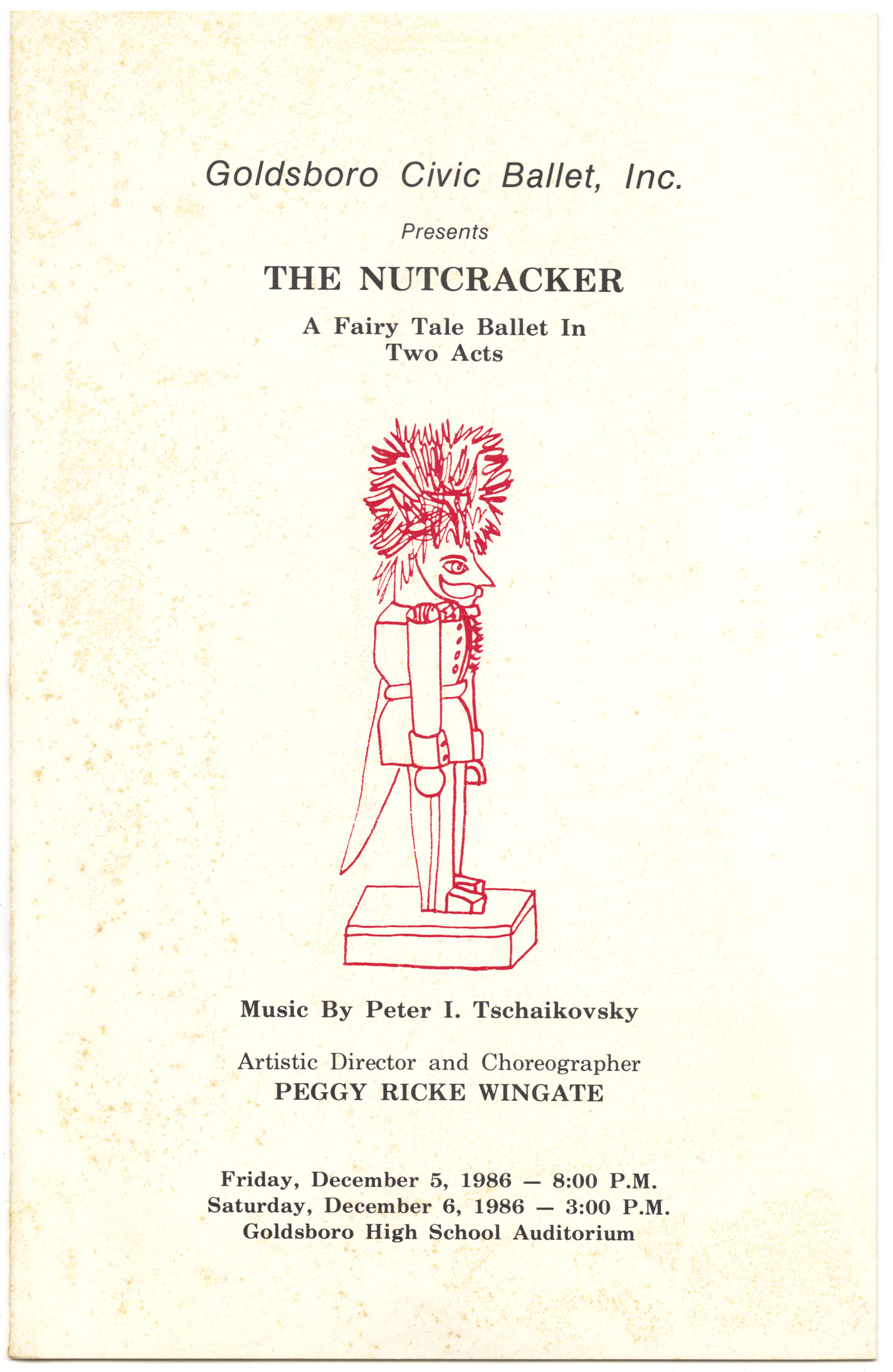 Goldsboro Civic Ballet, Inc. Presents The Nutcracker Playbill