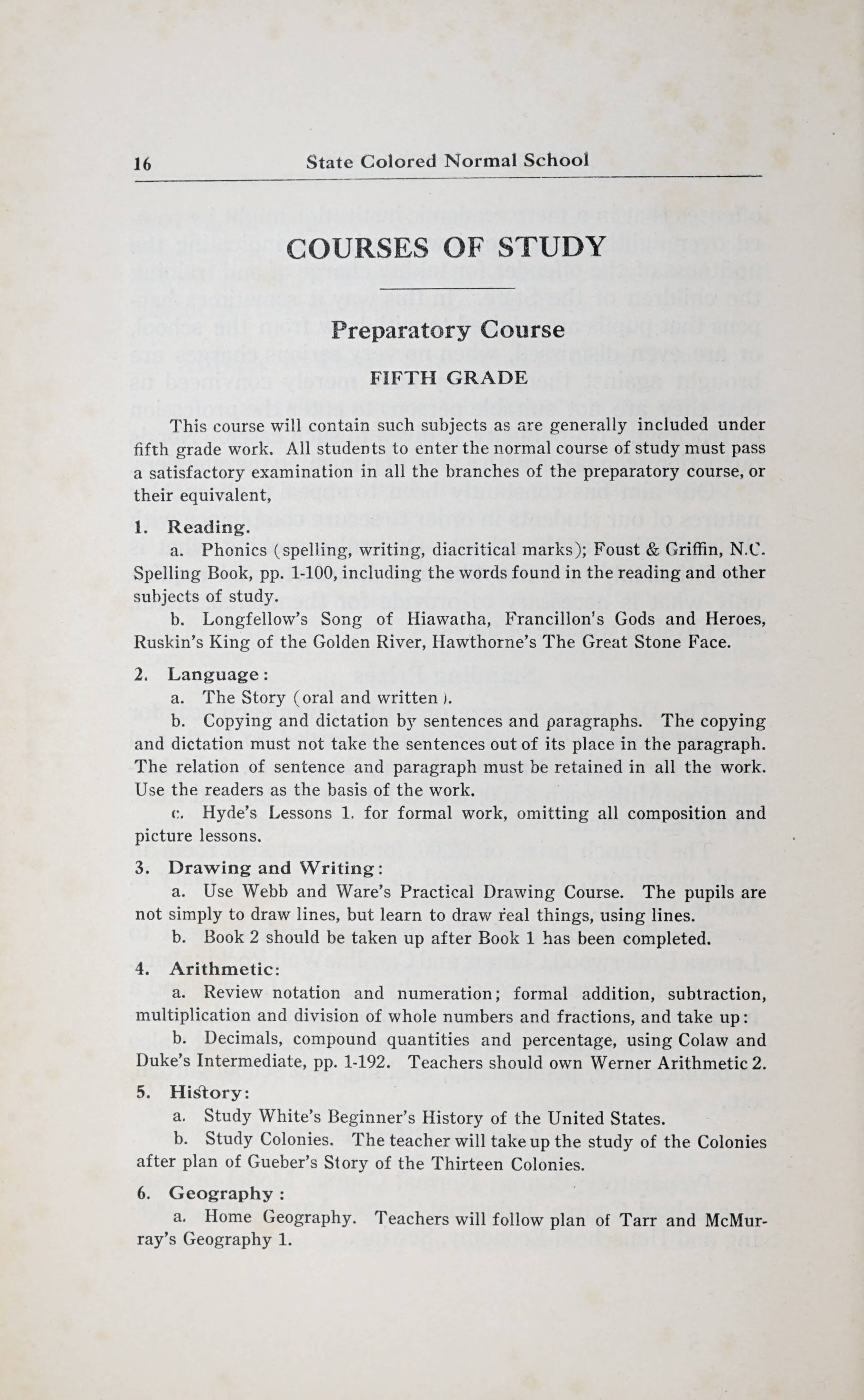 North Carolina State Colored Normal School Catalog [1914-1915]