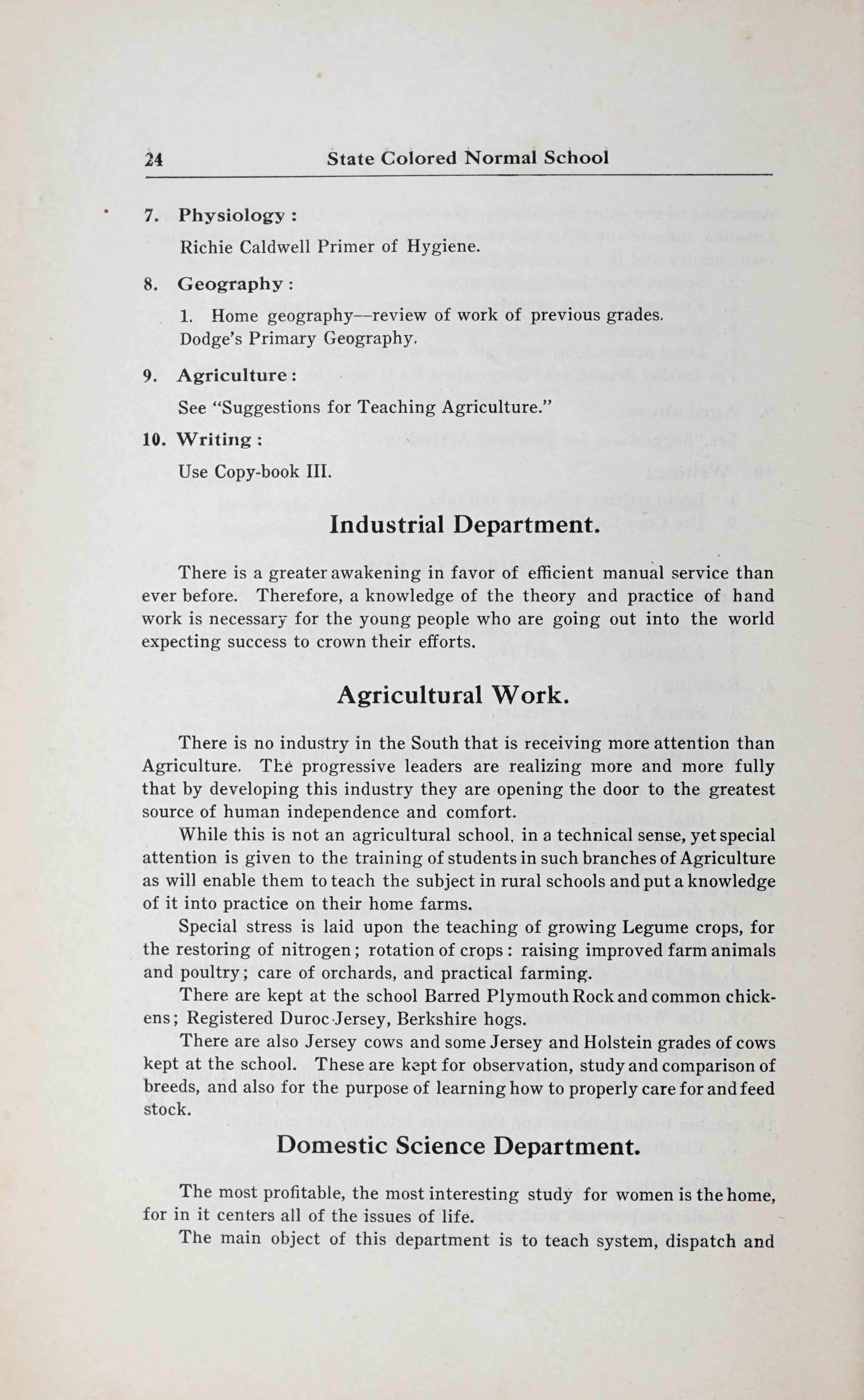 North Carolina State Colored Normal School Catalog [1914-1915]