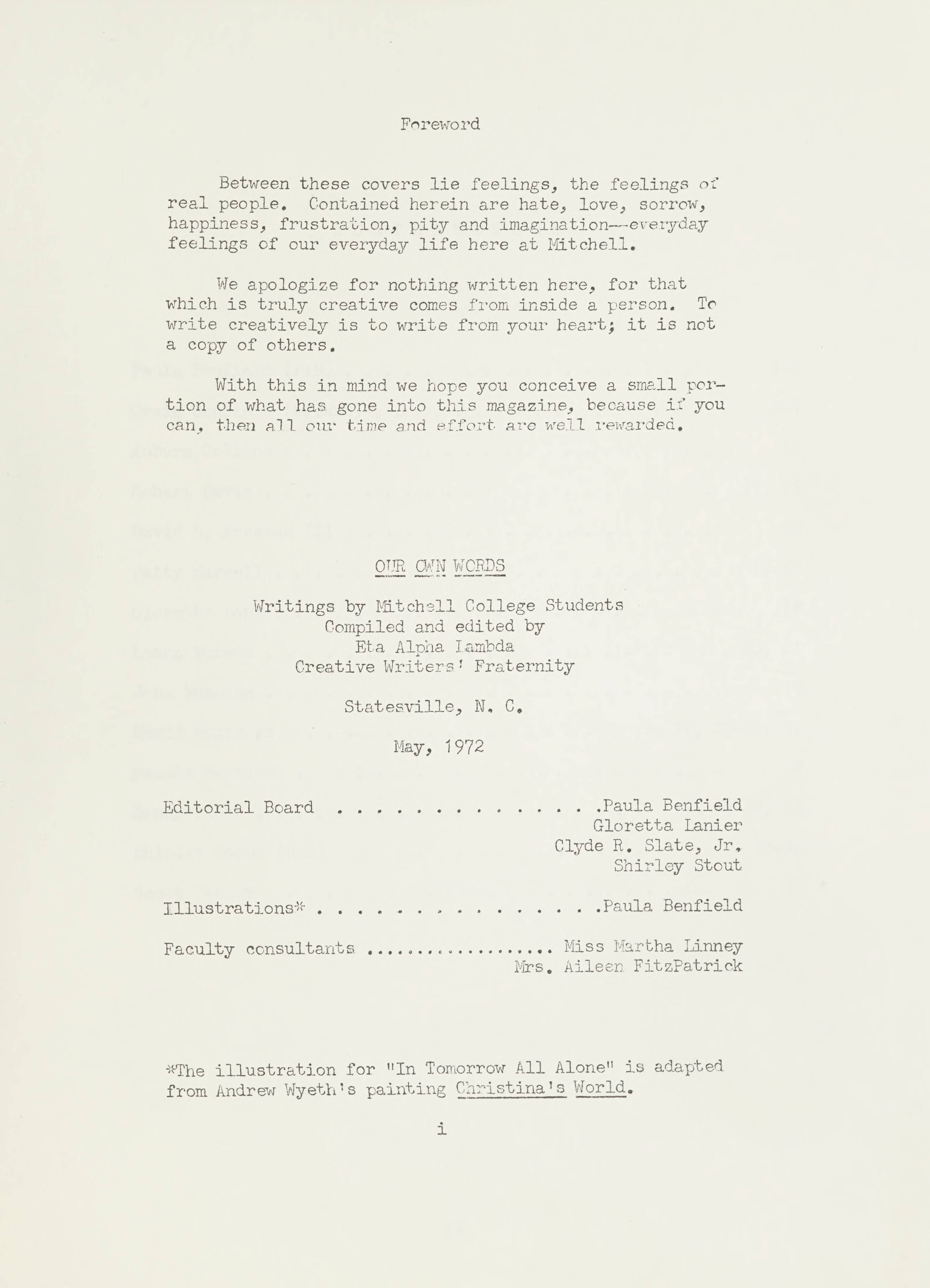 Our Own Words [1972]