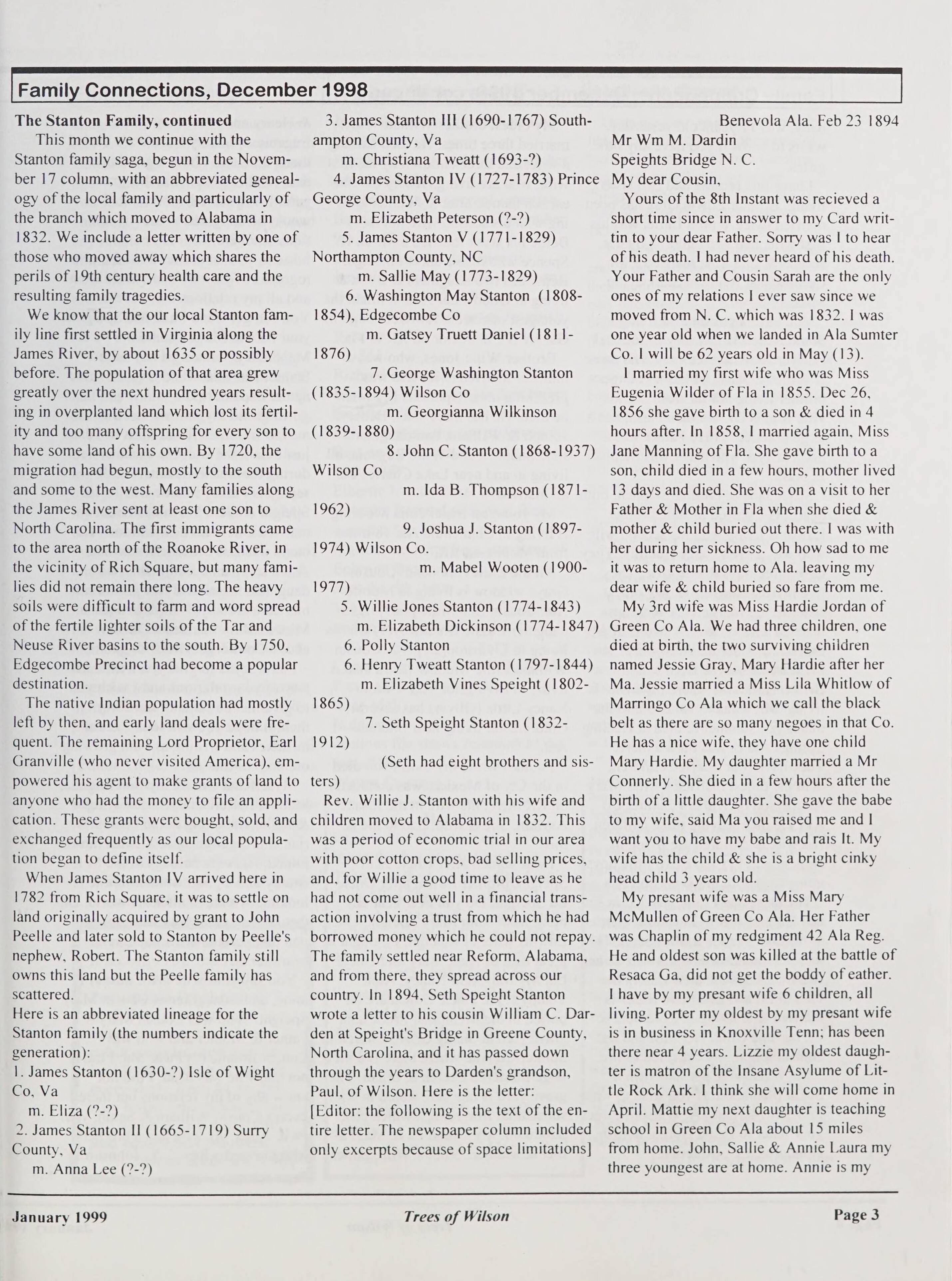 Trees of Wilson: The Newsletter of the Wilson County Genealogical ...