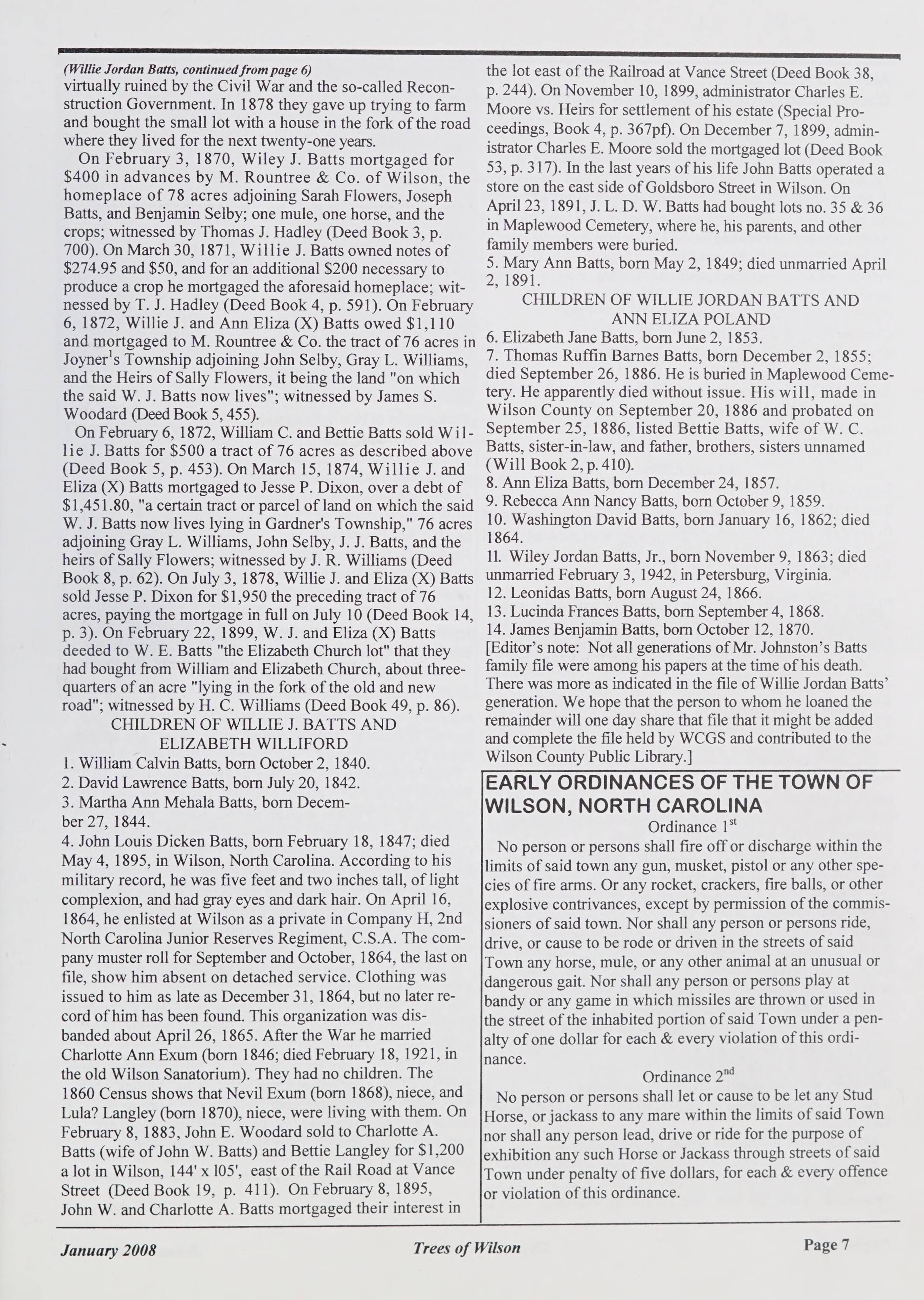 Trees of Wilson: The Newsletter of the Wilson County Genealogical ...