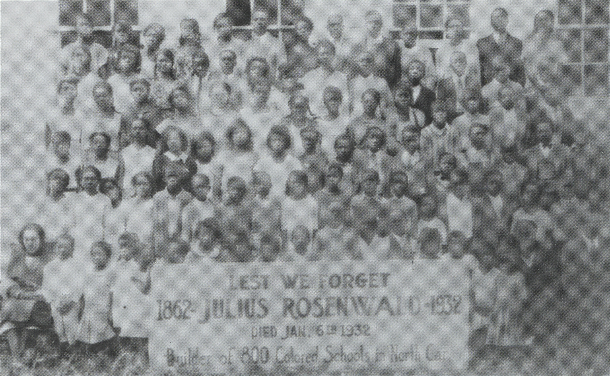 Rosenwald School in South Mills Class Photograph