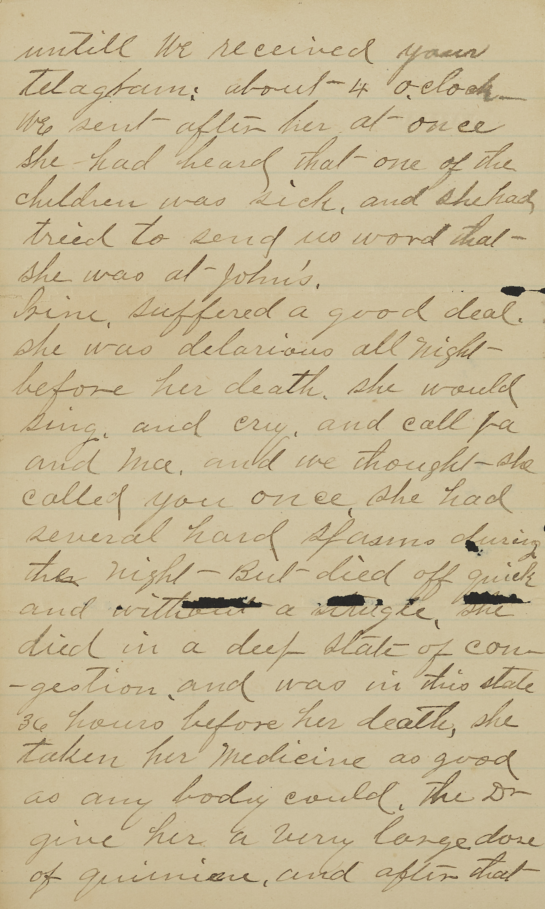 Massey Family Letters from the 1880s