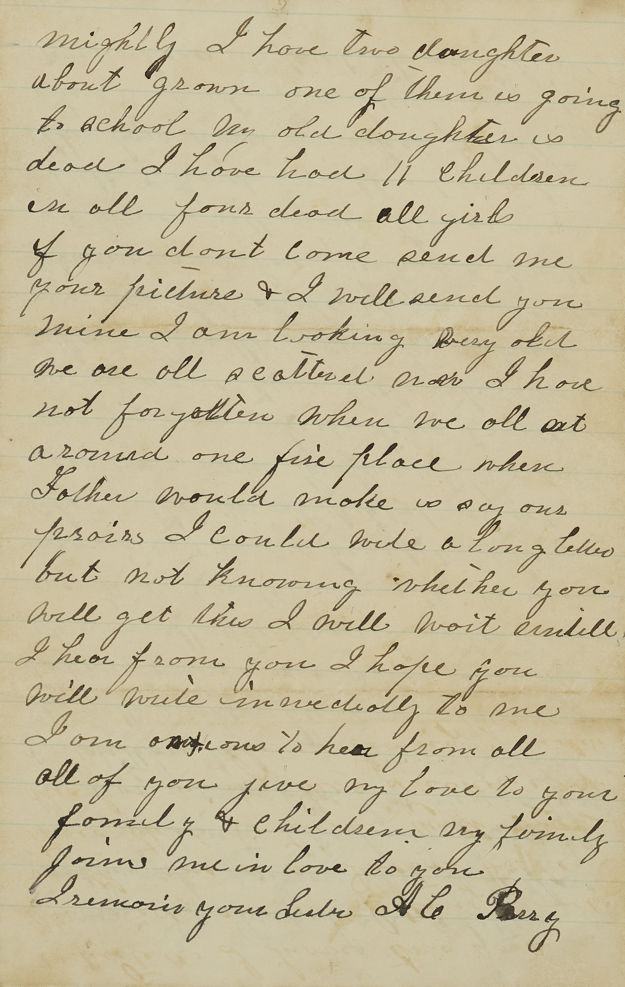 Massey Family Letters from the 1880s