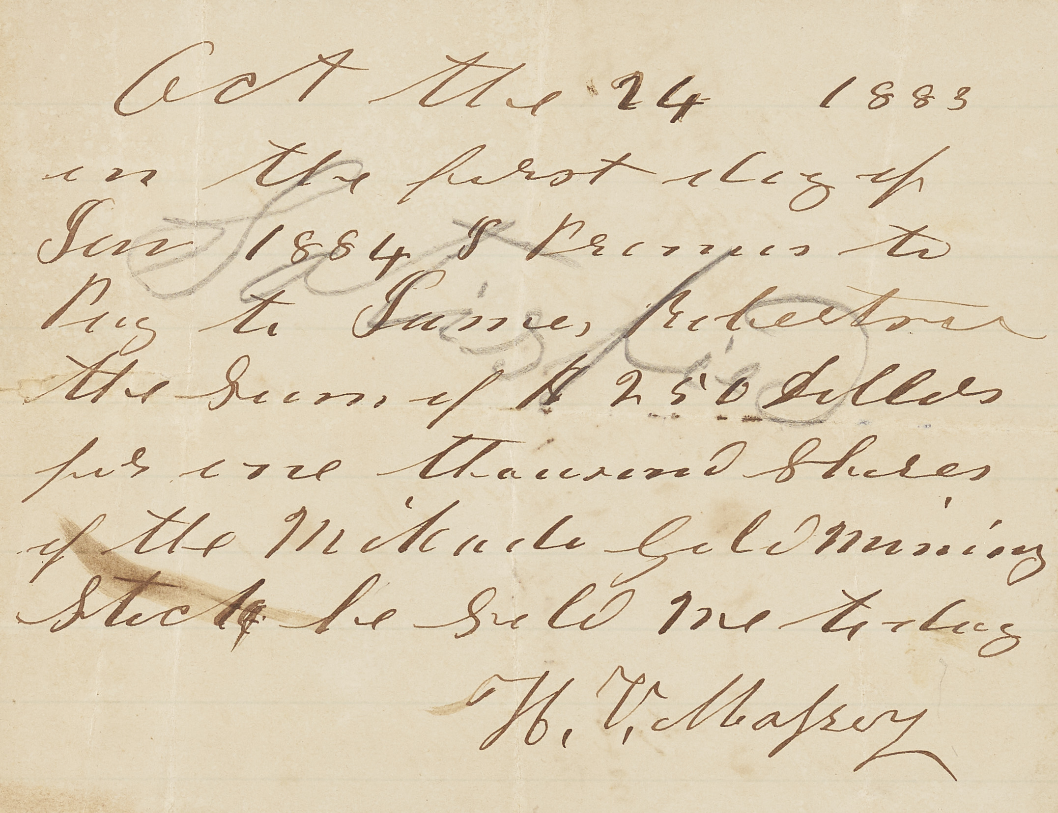 Massey Family Papers from 1883 to 1896