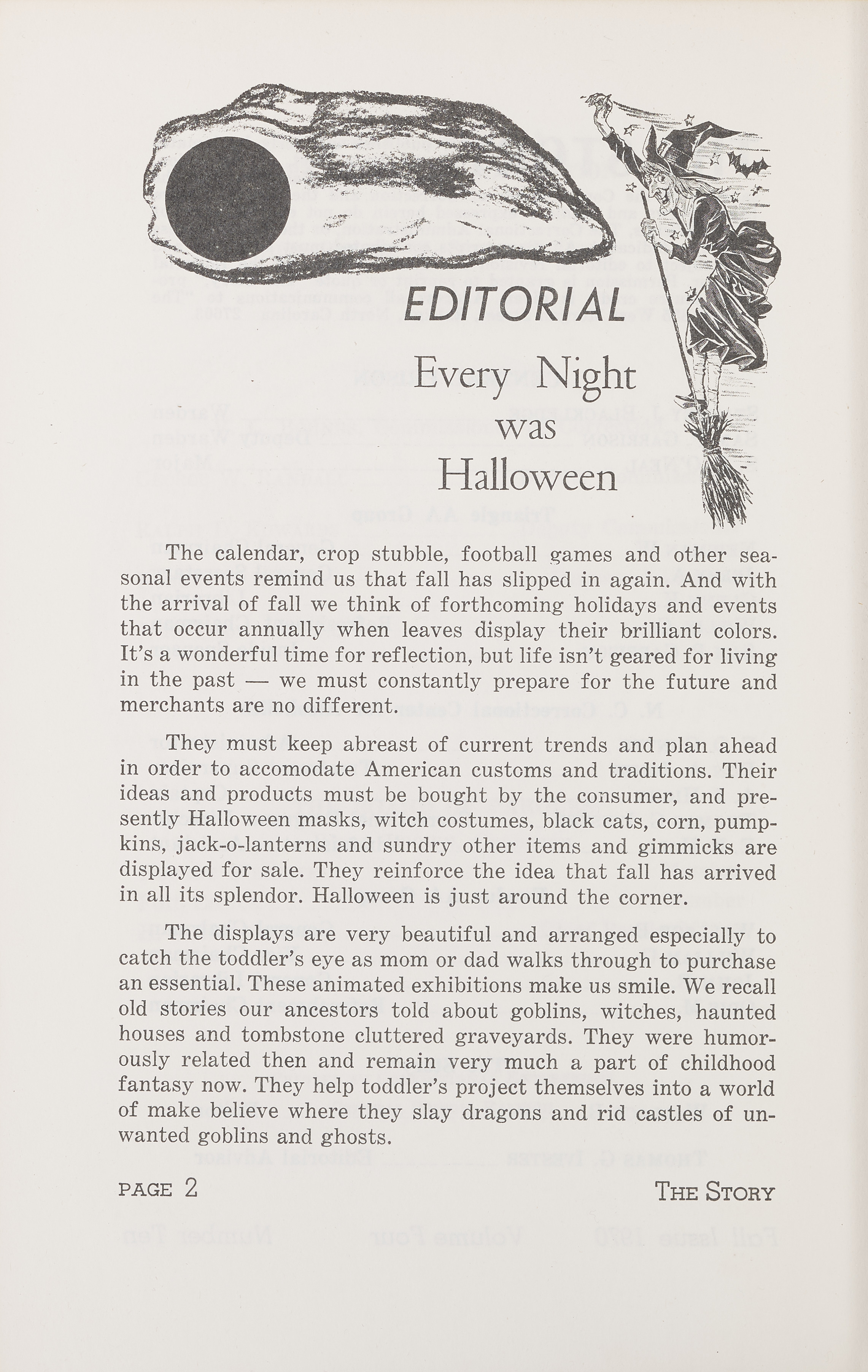 The Story [Fall 1970]