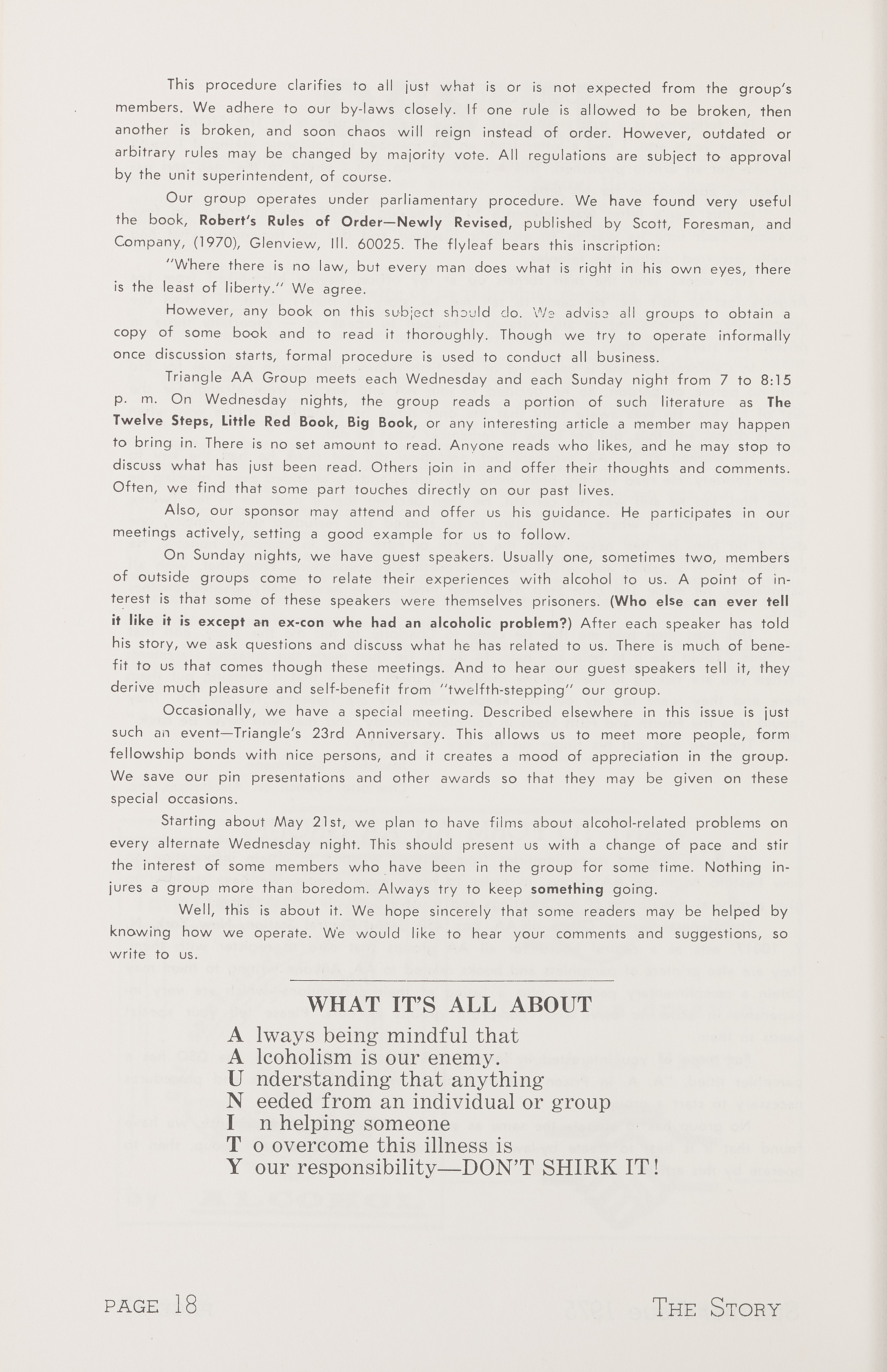 The Story [Summer 1975]