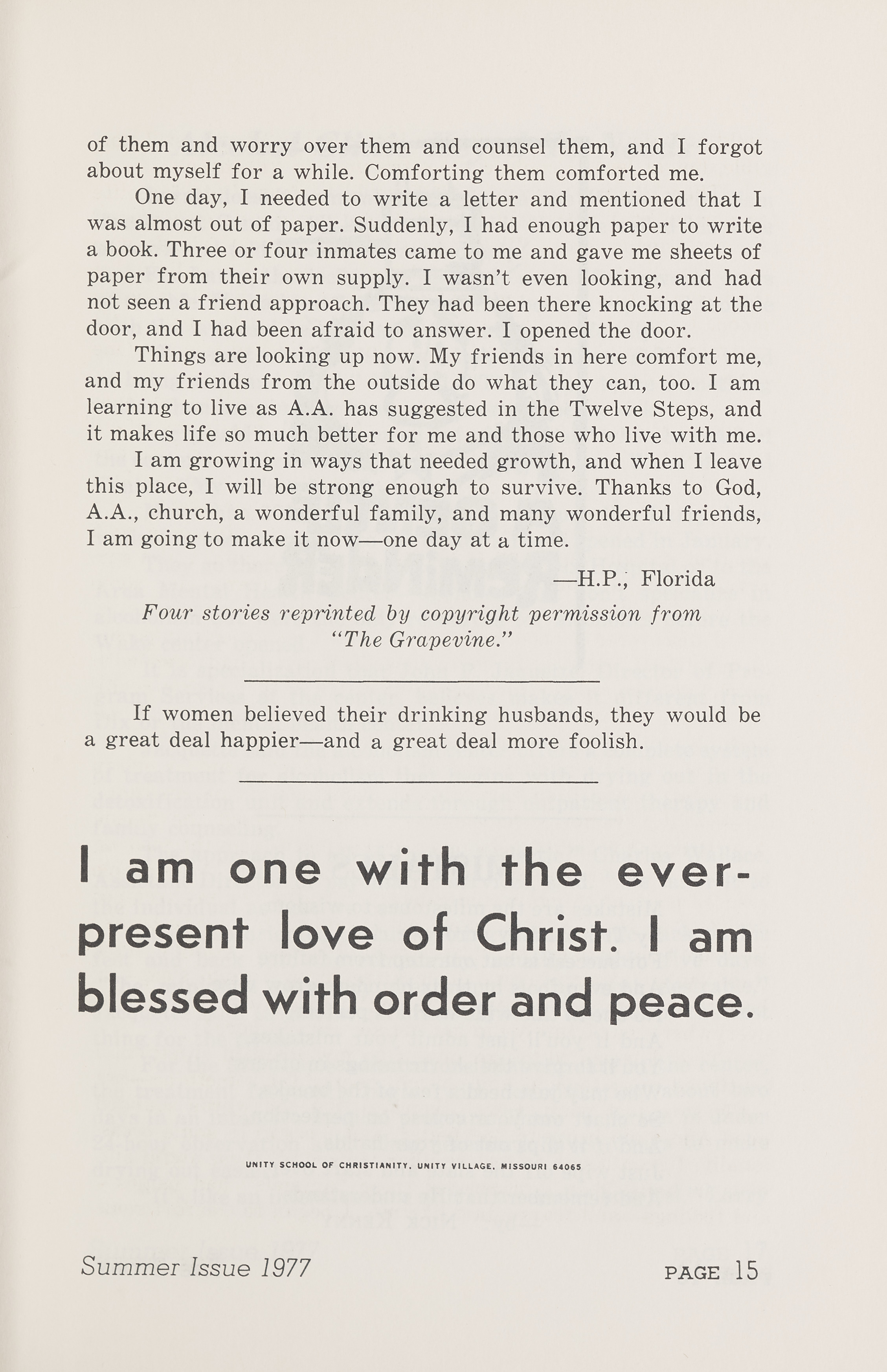 The Story [Summer 1977]