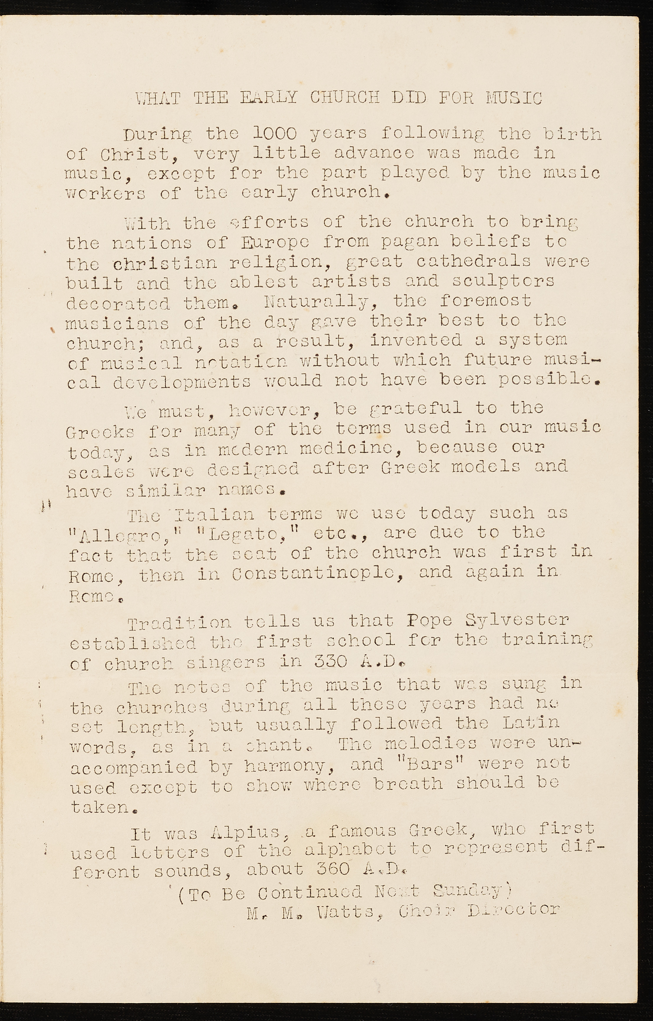 Carrboro Baptist Church Program [February 21, 1943]